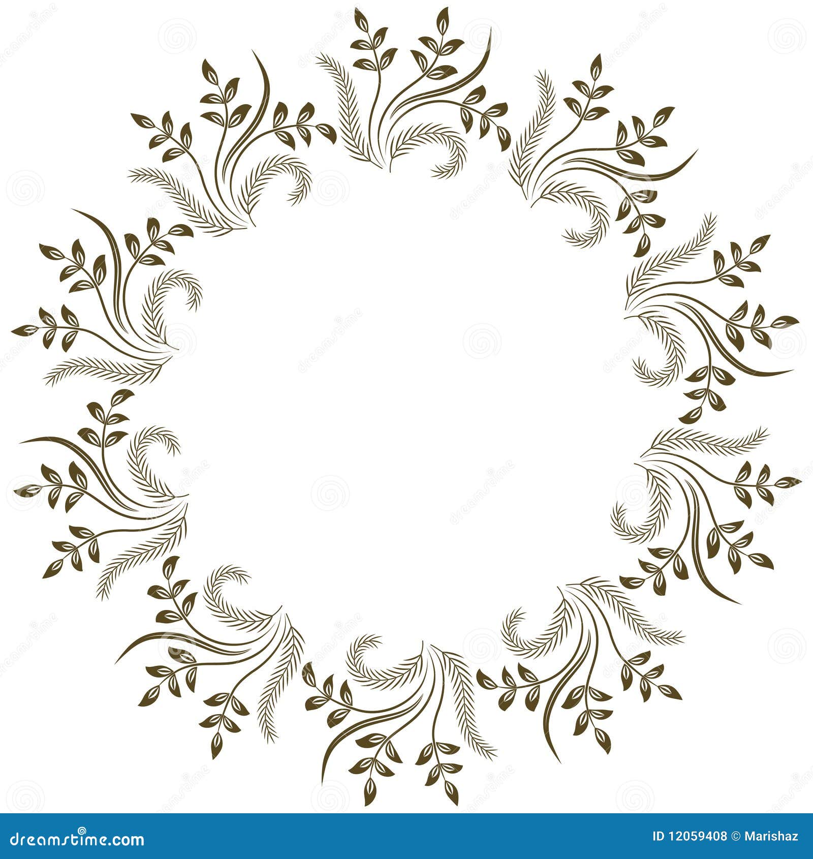 Round decorative frame stock illustration. Illustration of color - 12059408