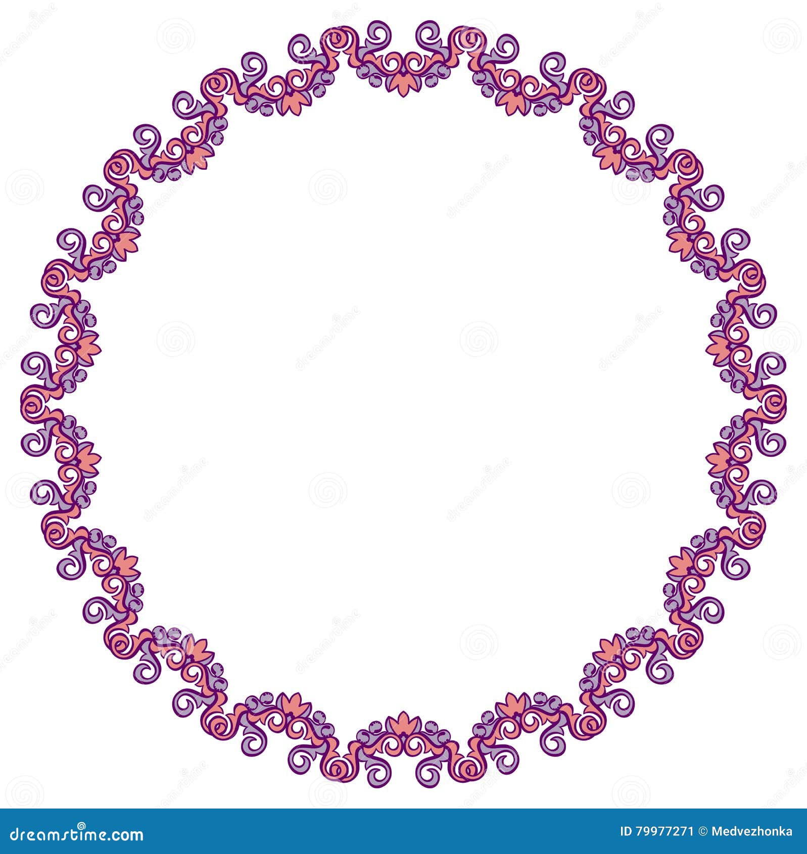 Round decorative frame. stock illustration. Illustration of label ...