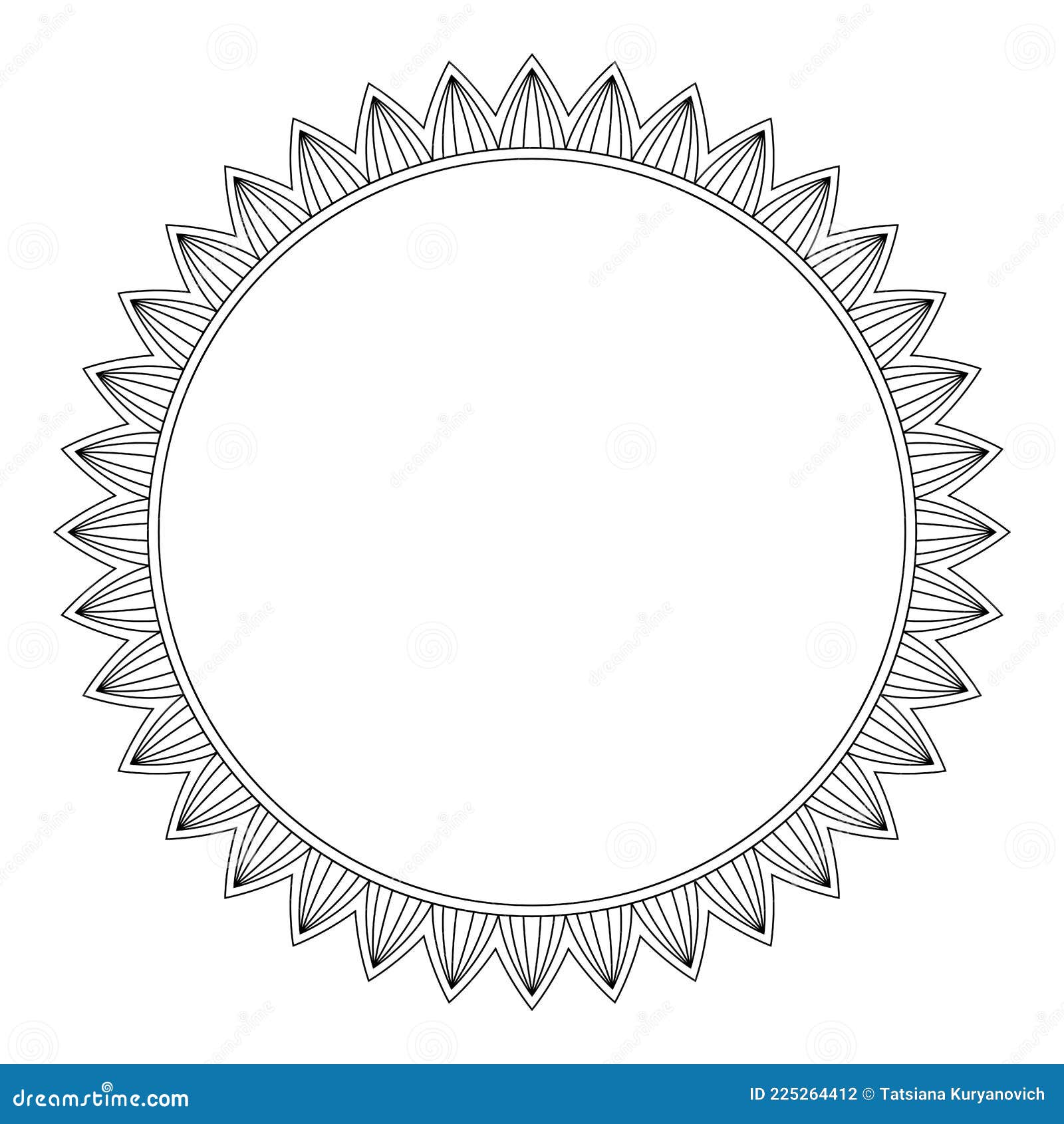 Round Decorative Frame, Vector Illustration Stock Vector - Illustration ...