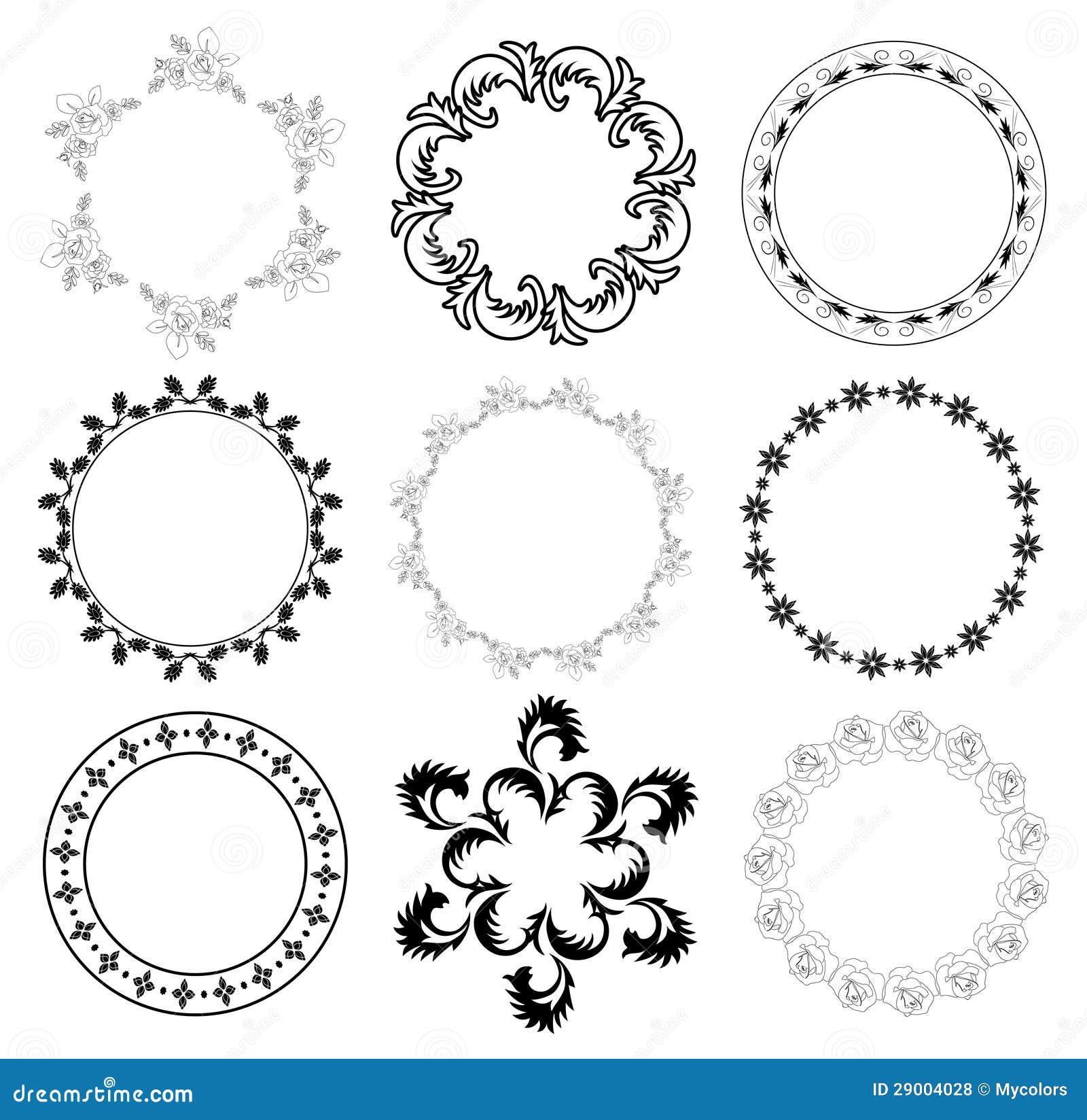 Round Decorative Pattern Vector Illustration | CartoonDealer.com #22174440