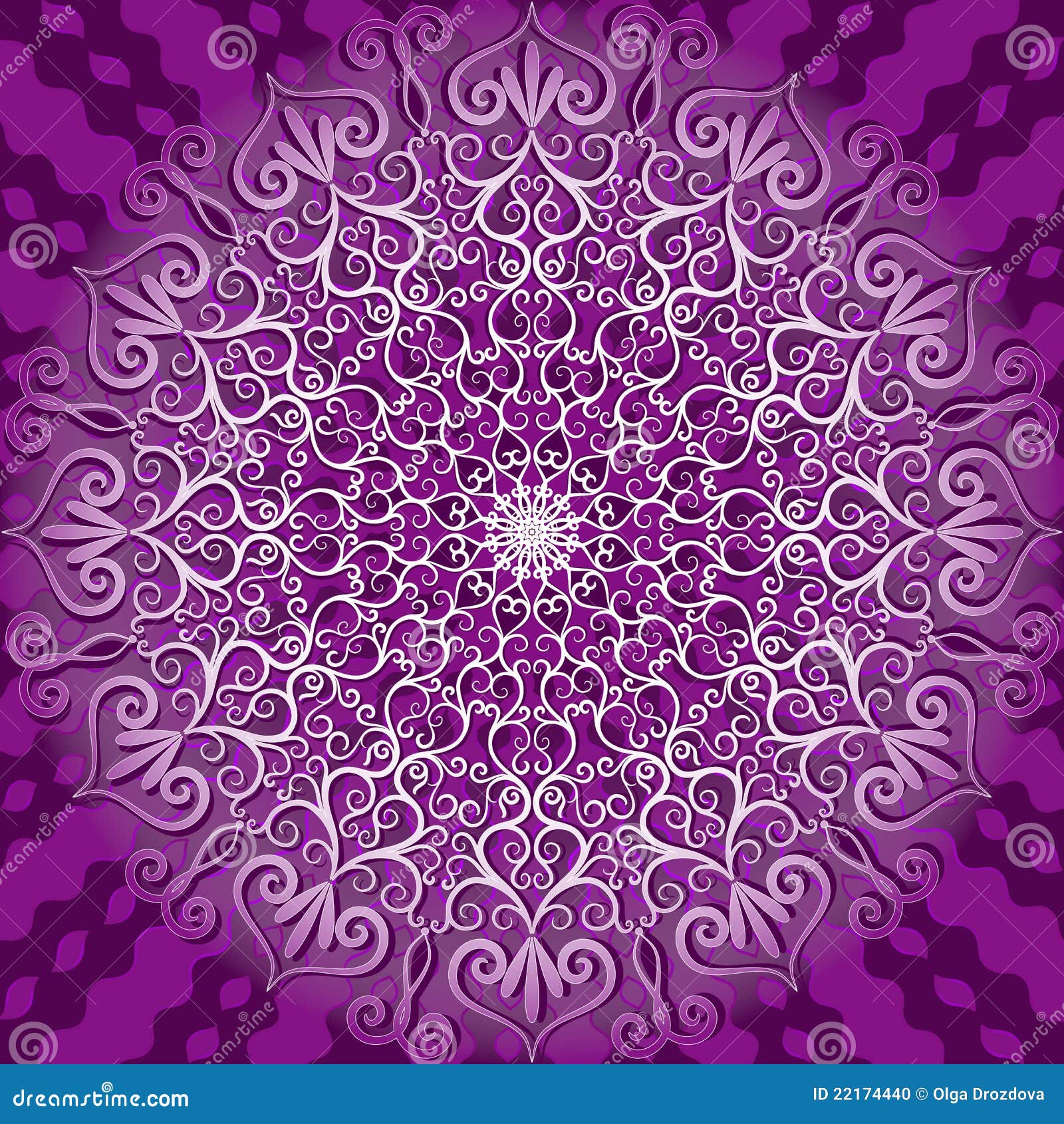 Round decorative pattern stock vector. Illustration of arabic - 22174440