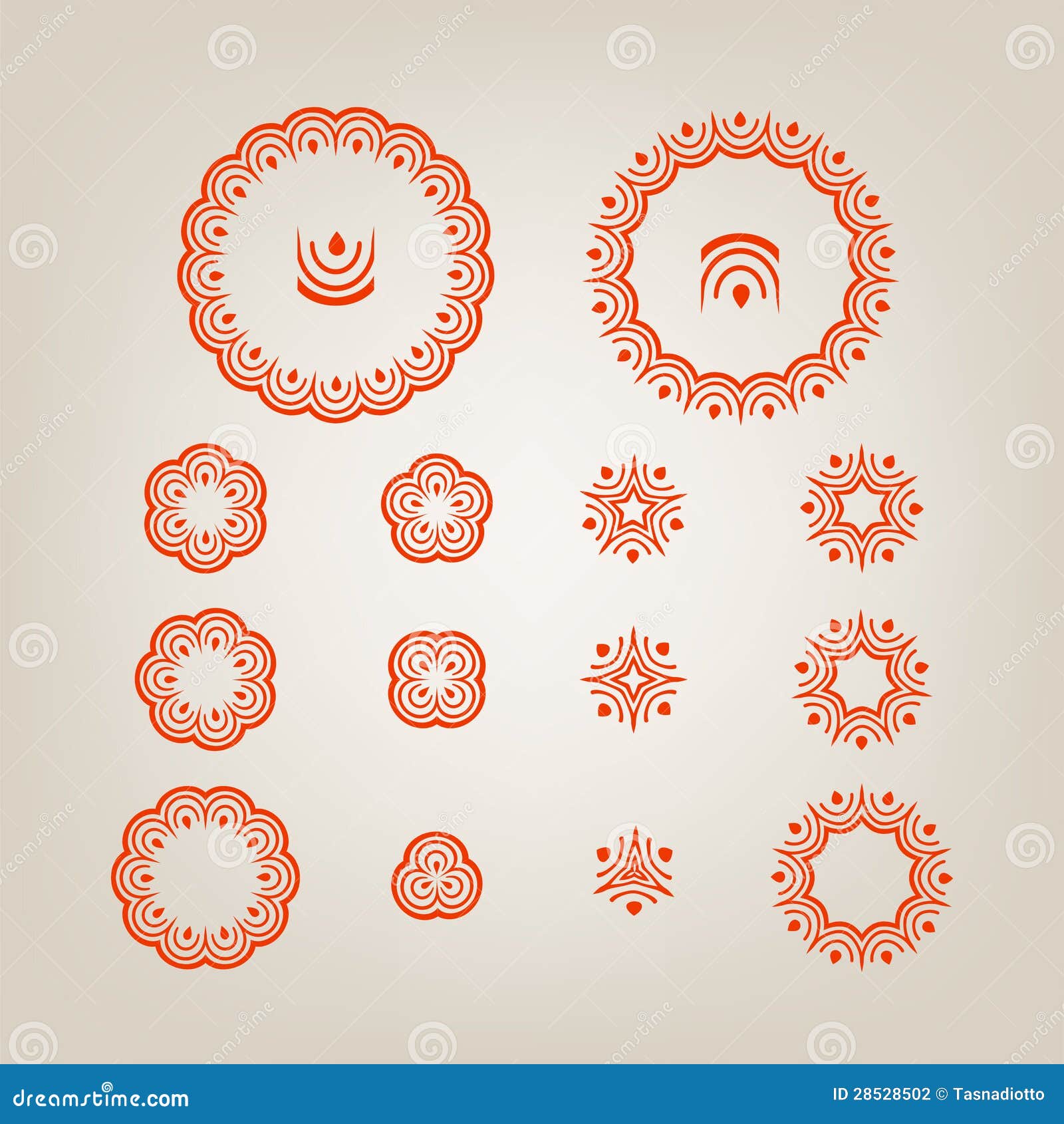Round decorative shapes stock vector. Illustration of round - 28528502