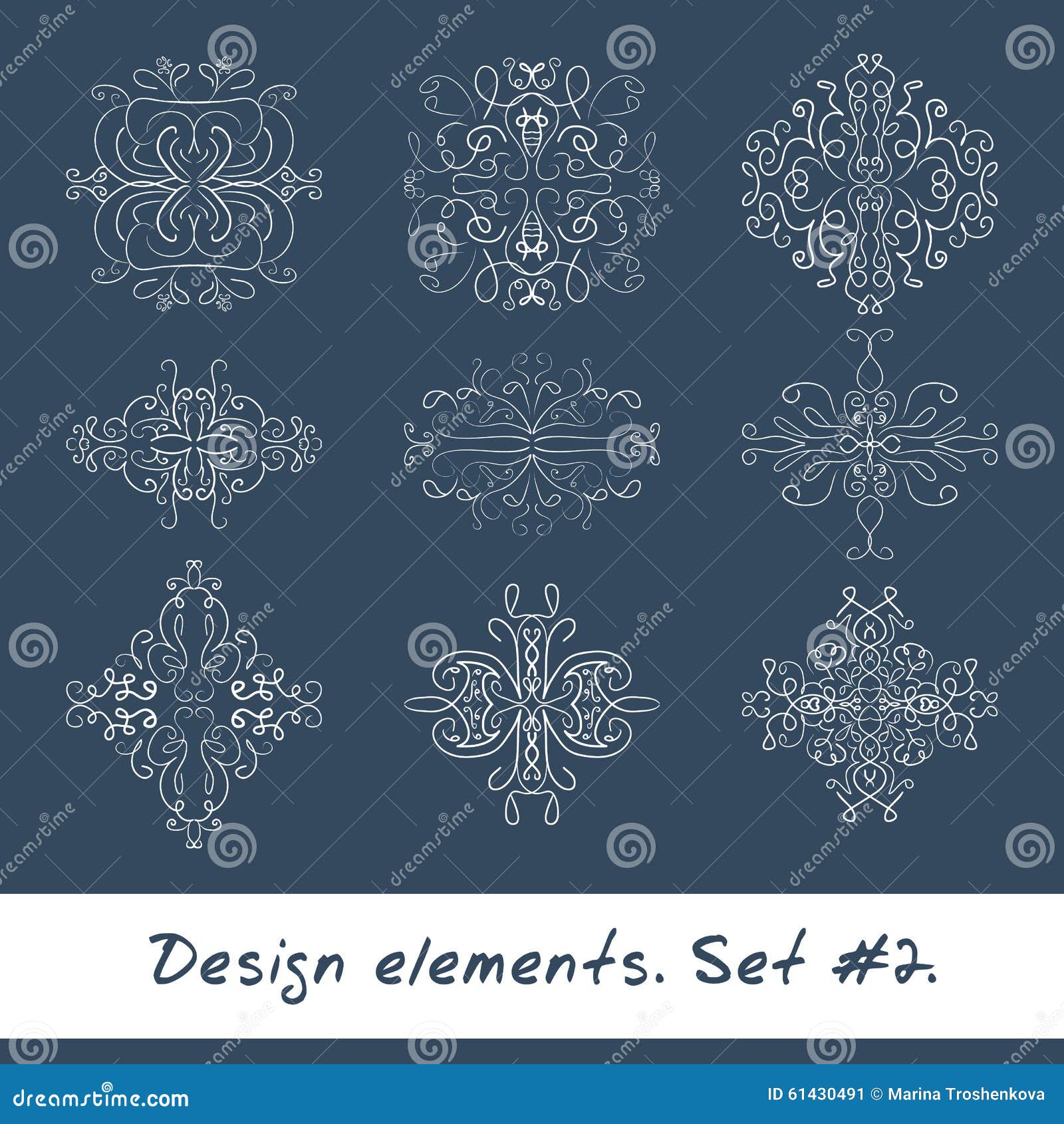 Round Design Element. Circle Pattern in White Stock Vector ...