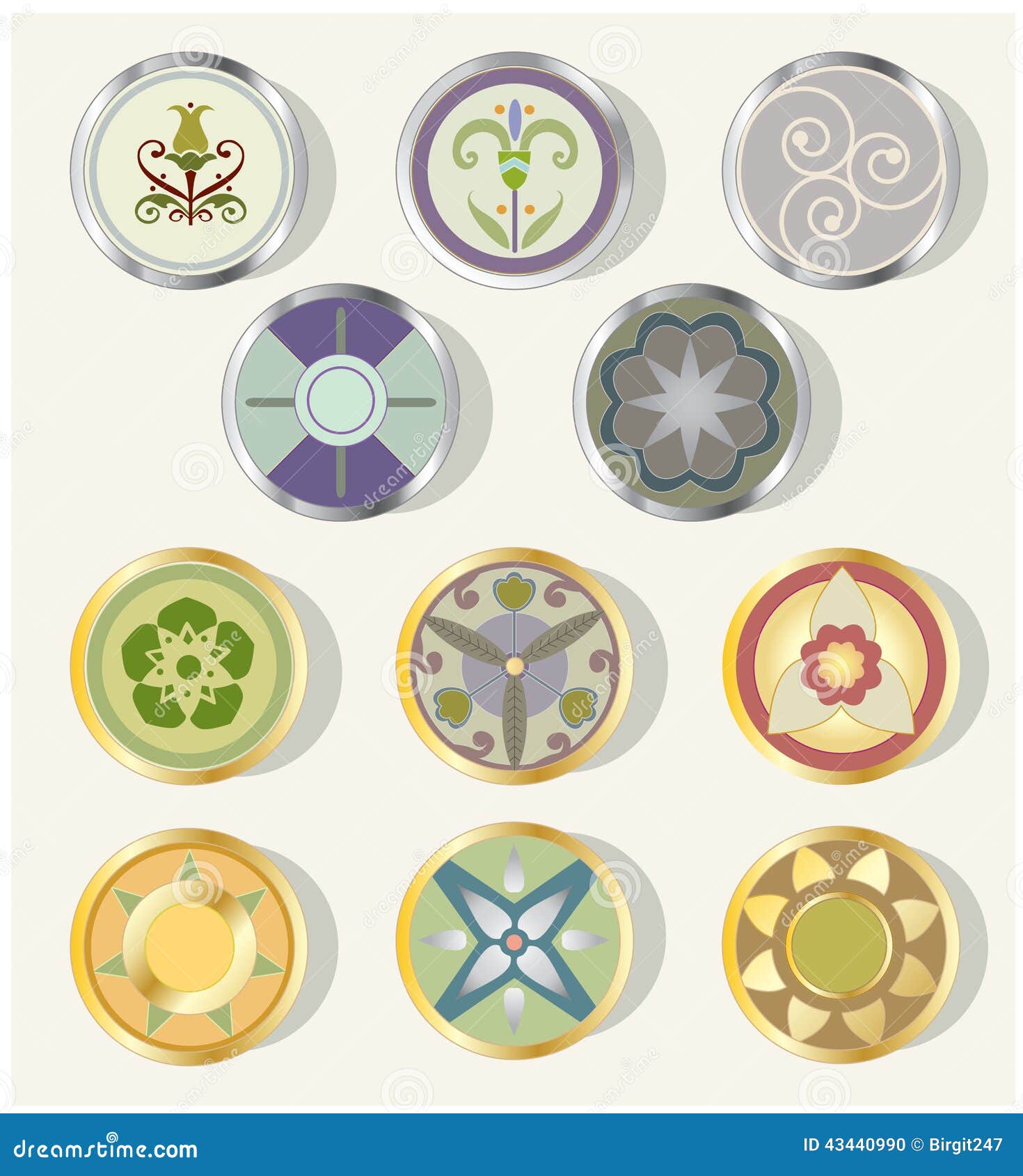 Round Design Elements stock vector. Illustration of bevels - 43440990