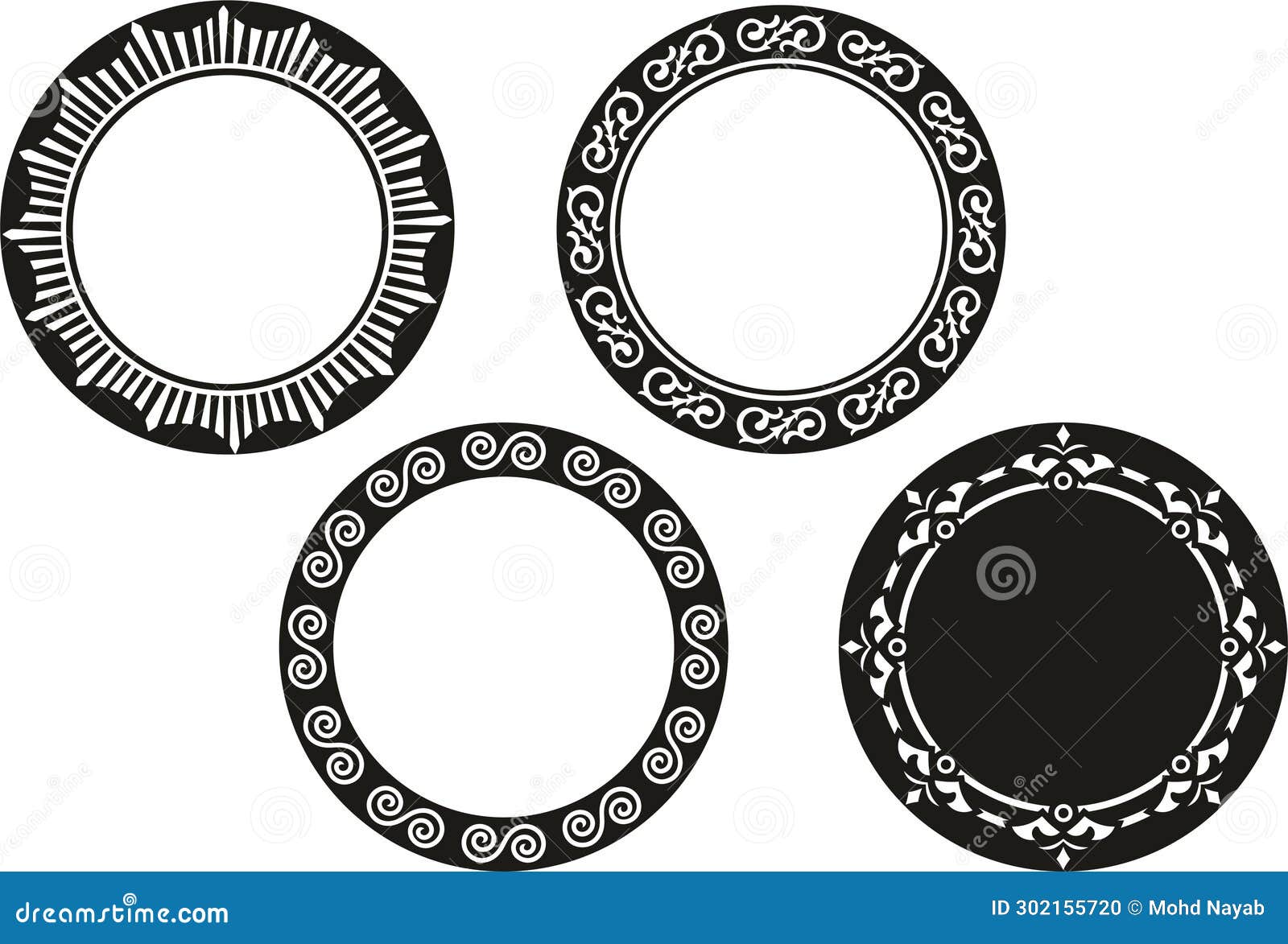 Round Design Vector Image.sandblast.abstraction for the Mirror Glass ...