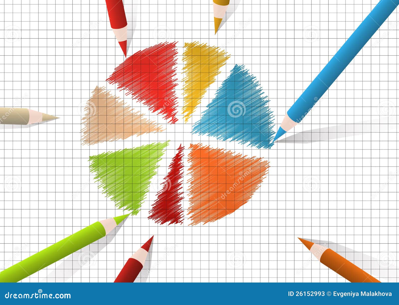 Round diagram stock vector. Illustration of analysis - 26152993