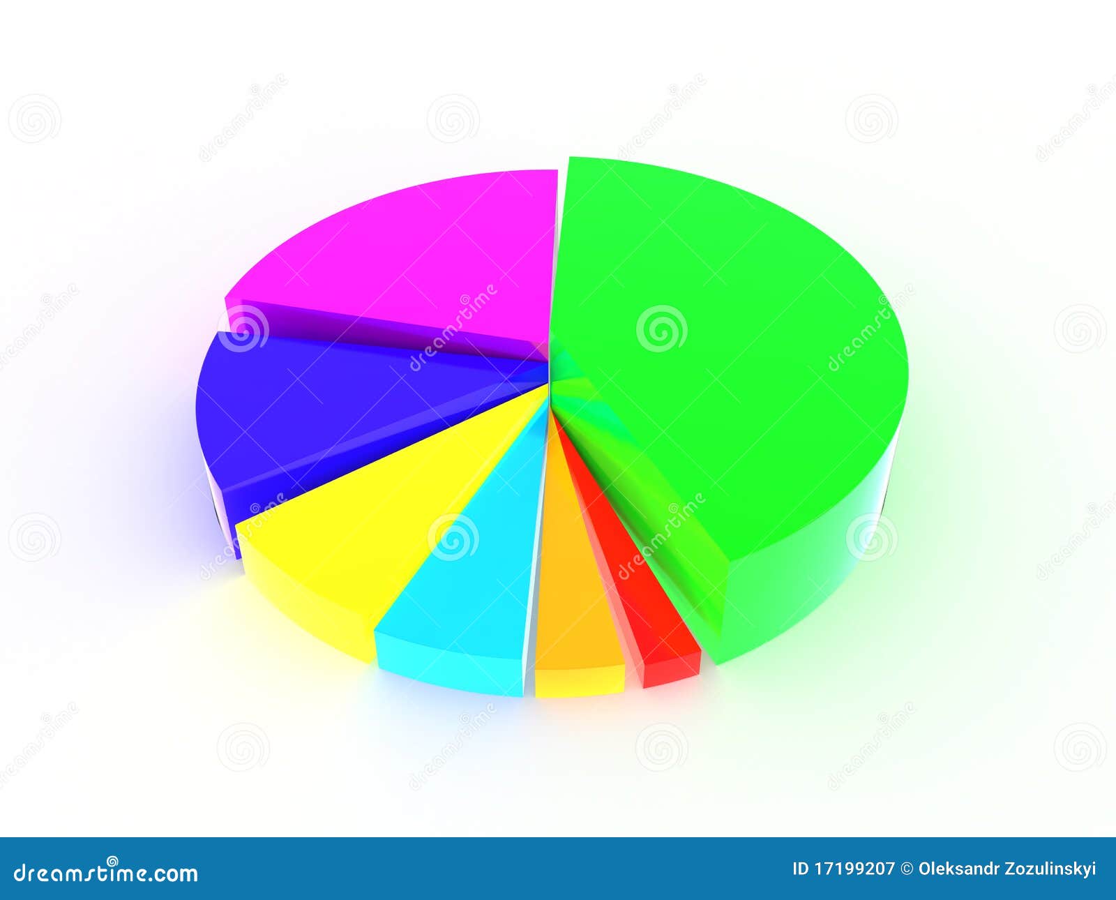 Round Diagram with Segments Stock Illustration - Illustration of ...