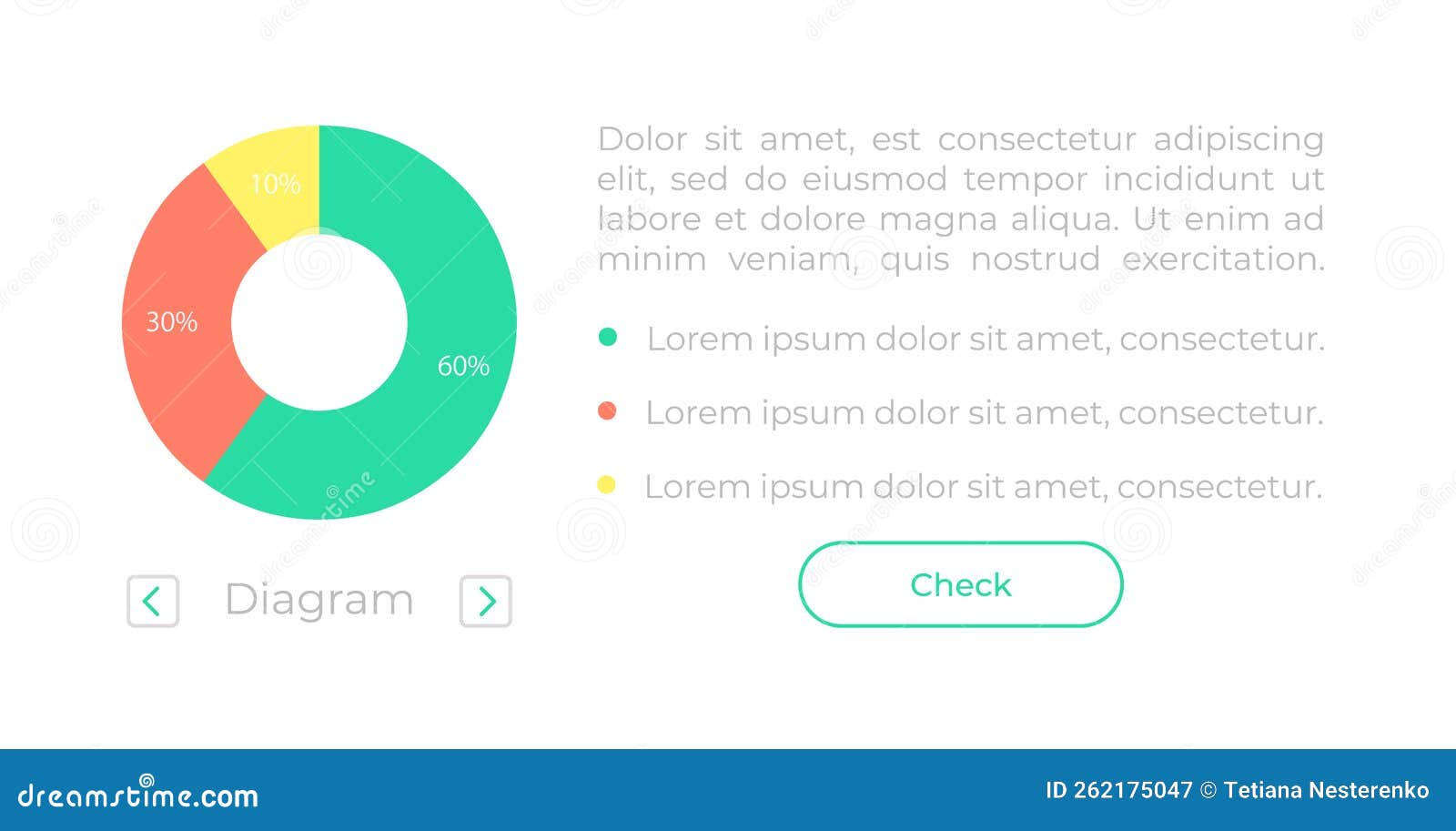 Round Diagram Ui Element Template Stock Vector Illustration Of Circle Graphic 262175047