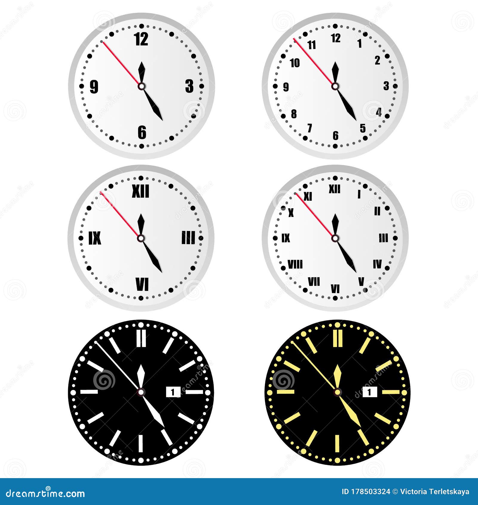 Round Dials. Vintage Watch , Stopwatch And 12-hour Round Dial. The ...