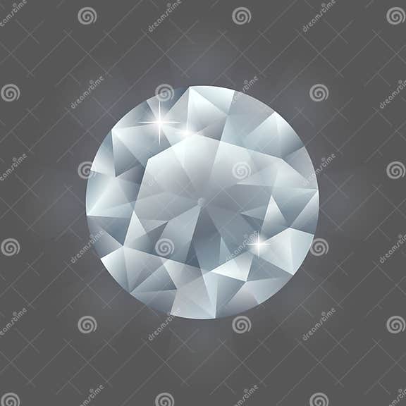 Round Diamond stock vector. Illustration of diamond, rich - 21764841