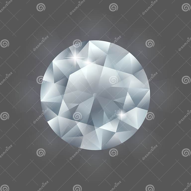 Round Diamond stock vector. Illustration of diamond, rich - 21764841