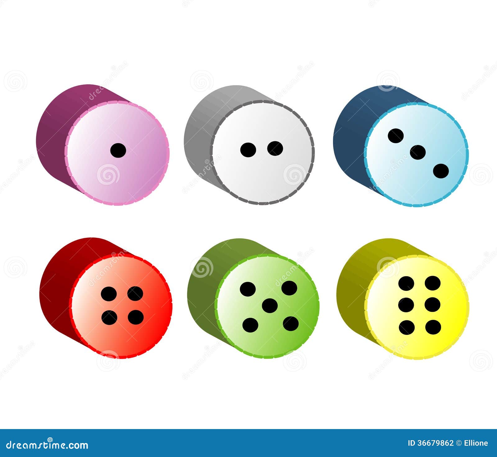 Round dice, buttons stock vector. Illustration of compete - 36679862