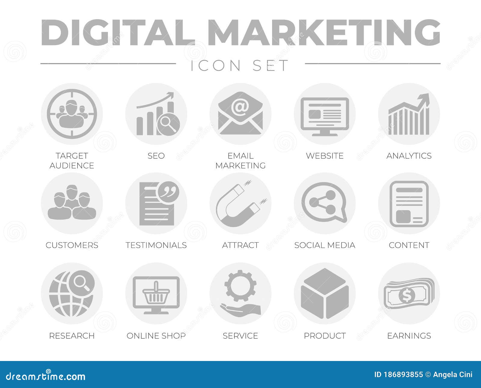 Round Digital Marketing Icon Set. SEO, Email Marketing, Web Design ... Round Digital Marketing Icon Set. SEO, Email Marketing, Web Design ...