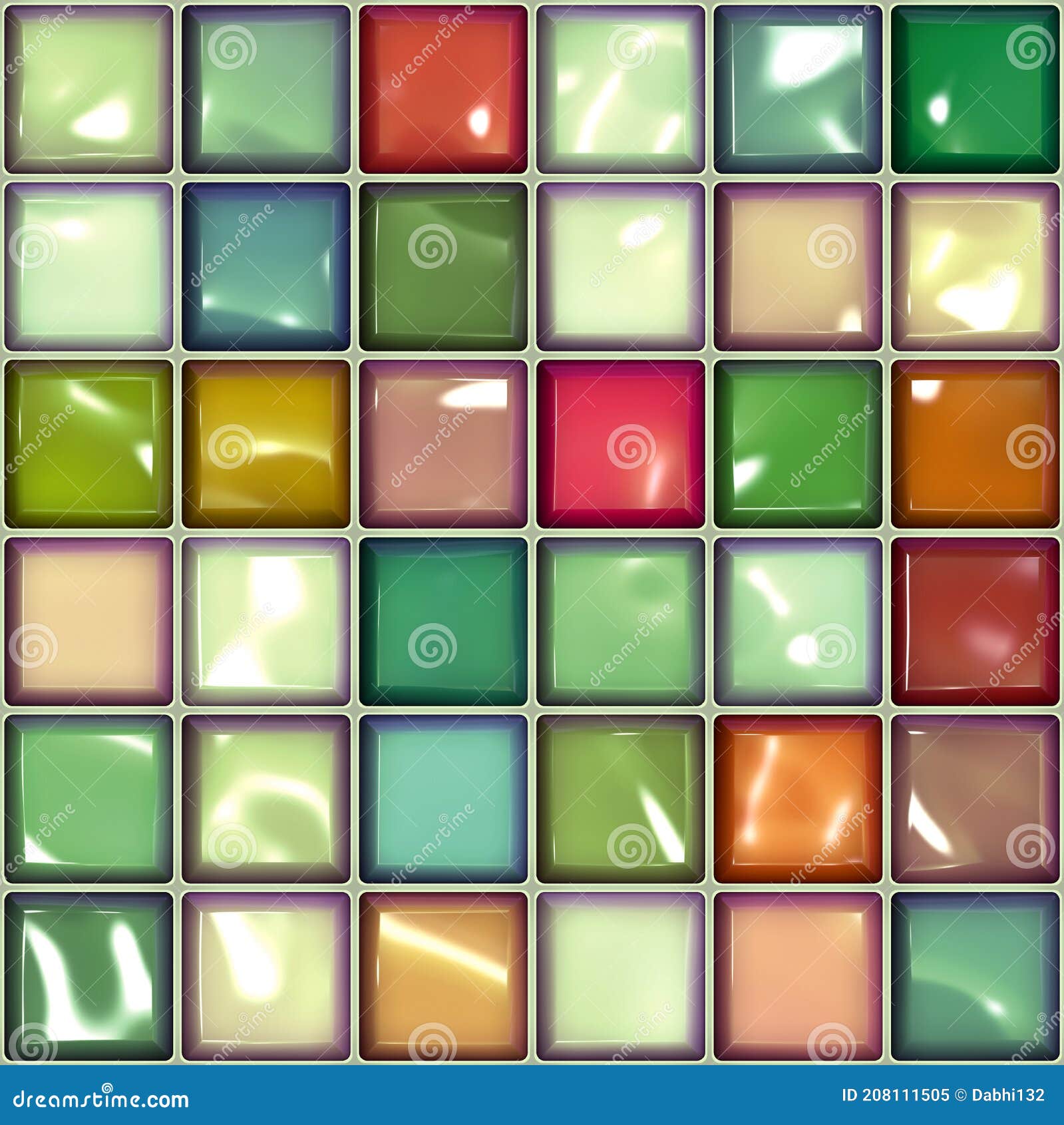 Round Digital Wall Tiles Decor Design Stock Illustration - Illustration ...