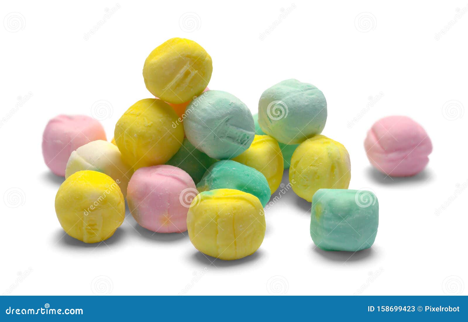 Round Dinner Mints Pile stock image. Image of candy - 158699423