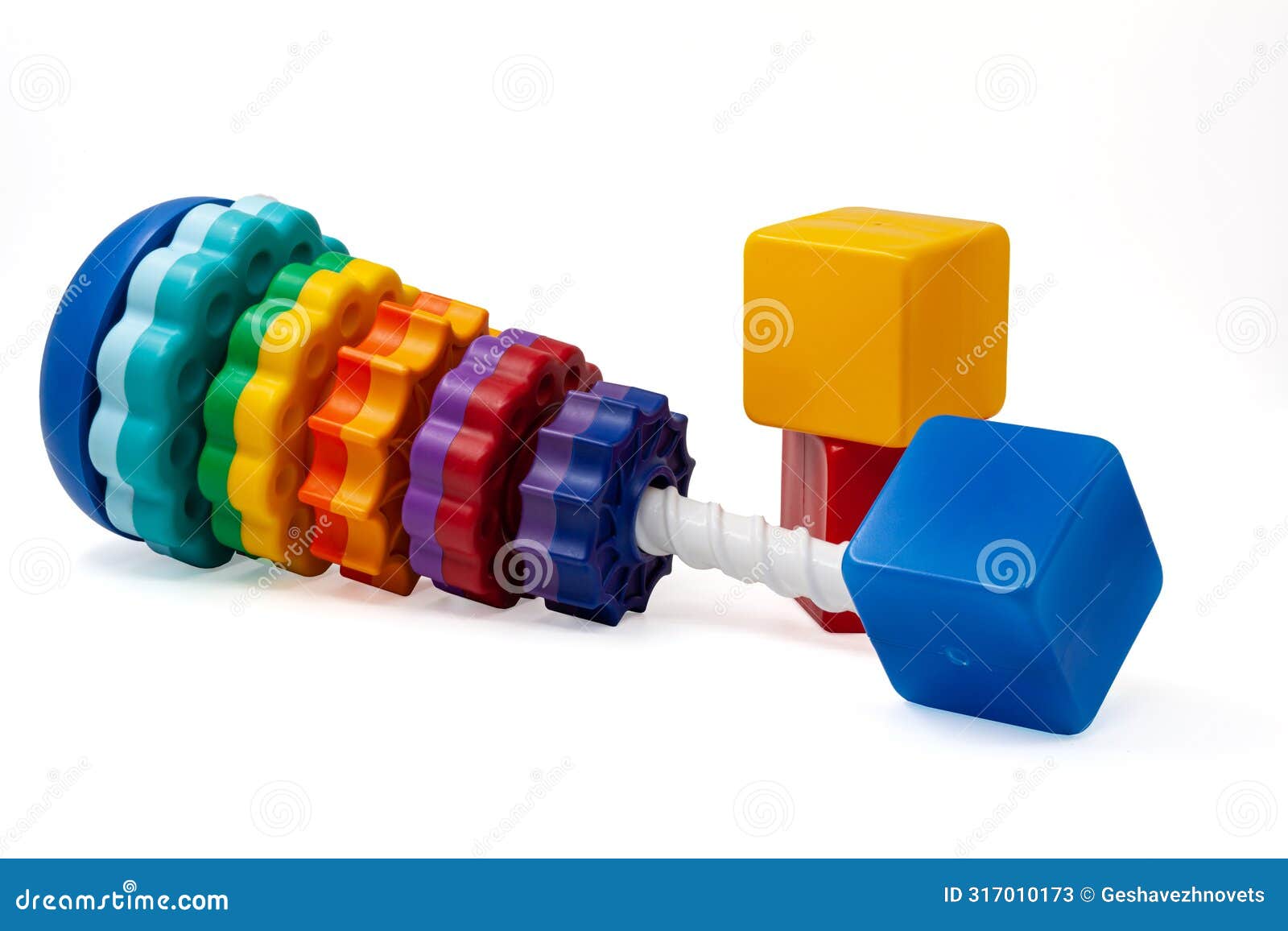 Round Discs for Children S Pyramid Game in Different Colours on a White ...