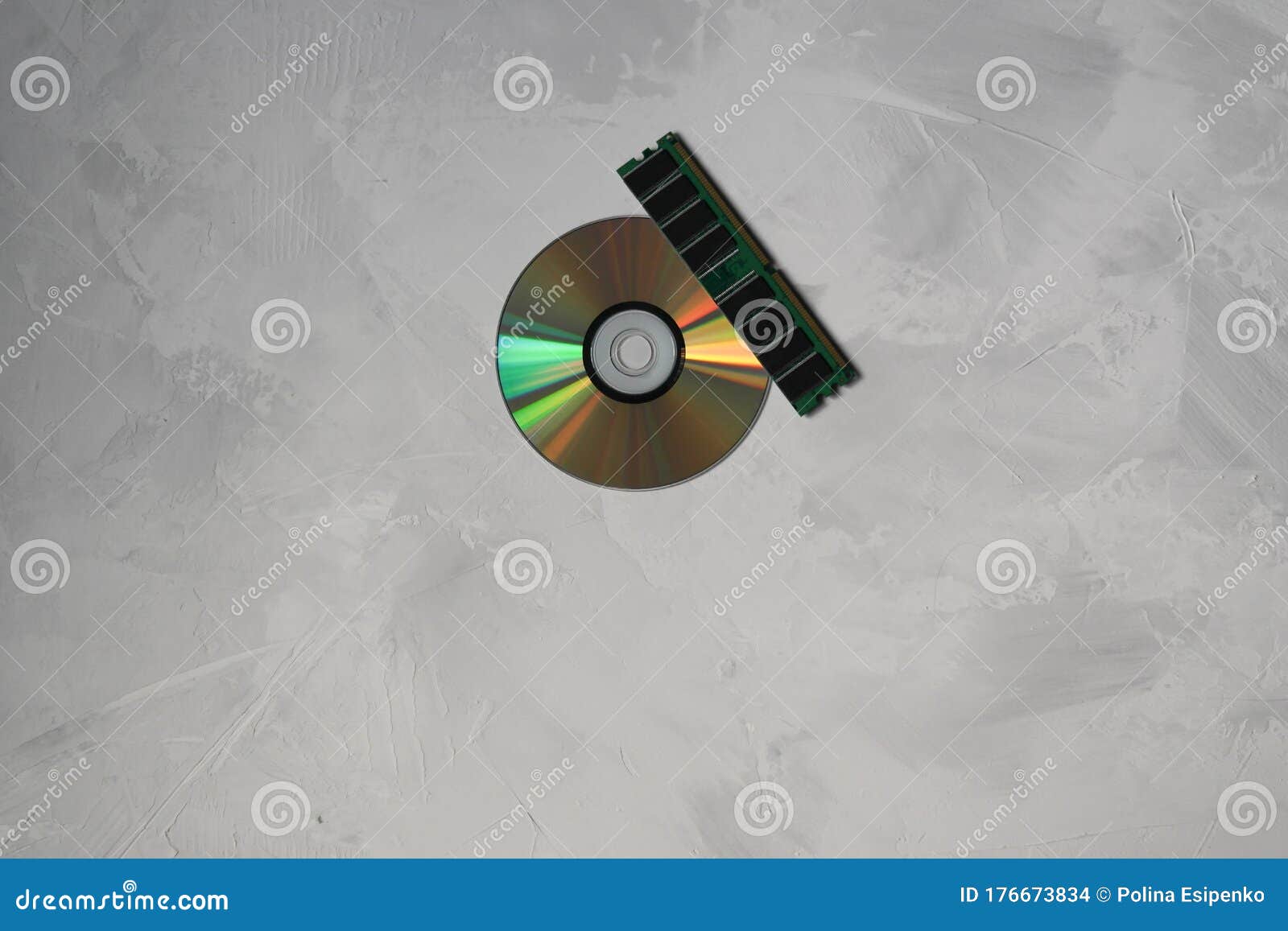 Round Disk and Computer RAM Stock Photo - Image of computer, multi ...