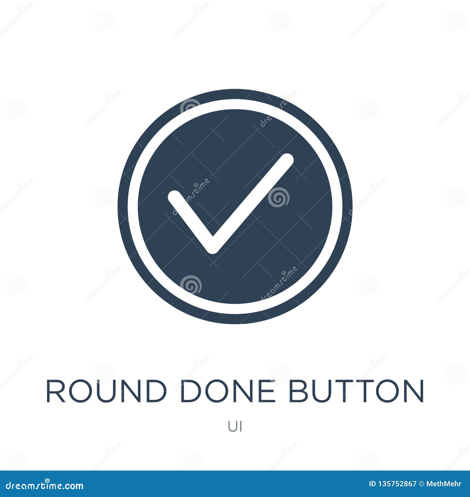 Round Done Button Icon in Trendy Design Style. Round Done Button Icon ... Round Done Button Icon in Trendy Design Style. Round Done Button Icon ...