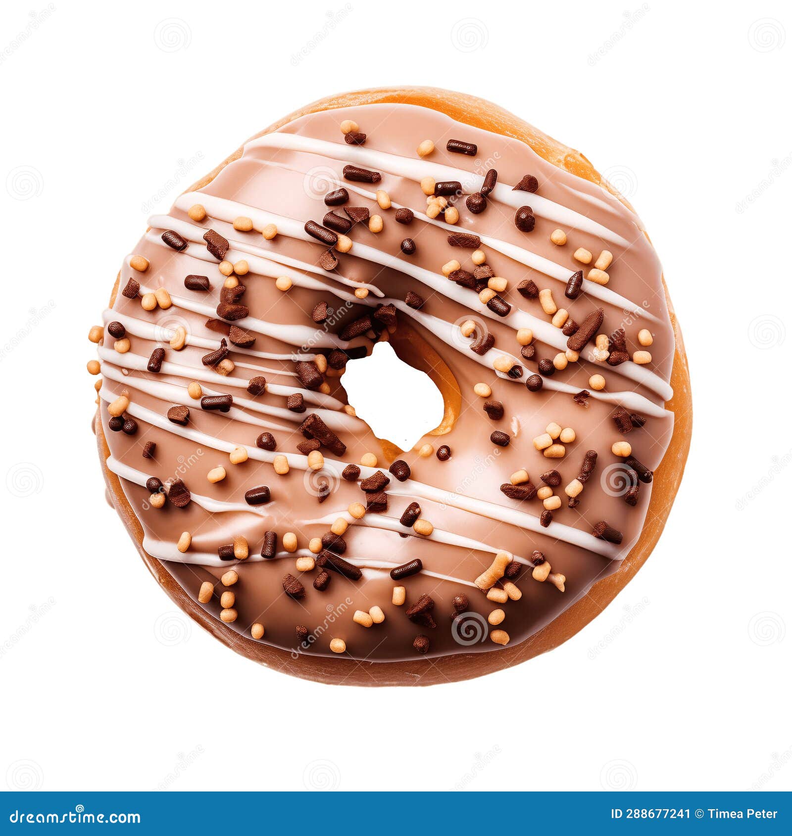 Round Donut Isolated on Transparent Background Stock Image - Image of ...