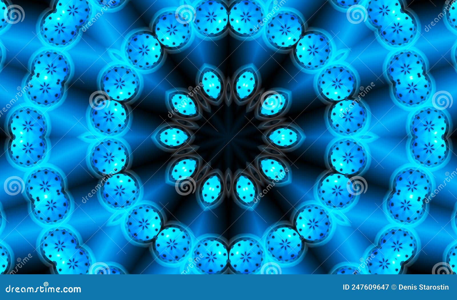 Round Dot Figure. Seamless Pattern with Circles. Abstract Blue ...