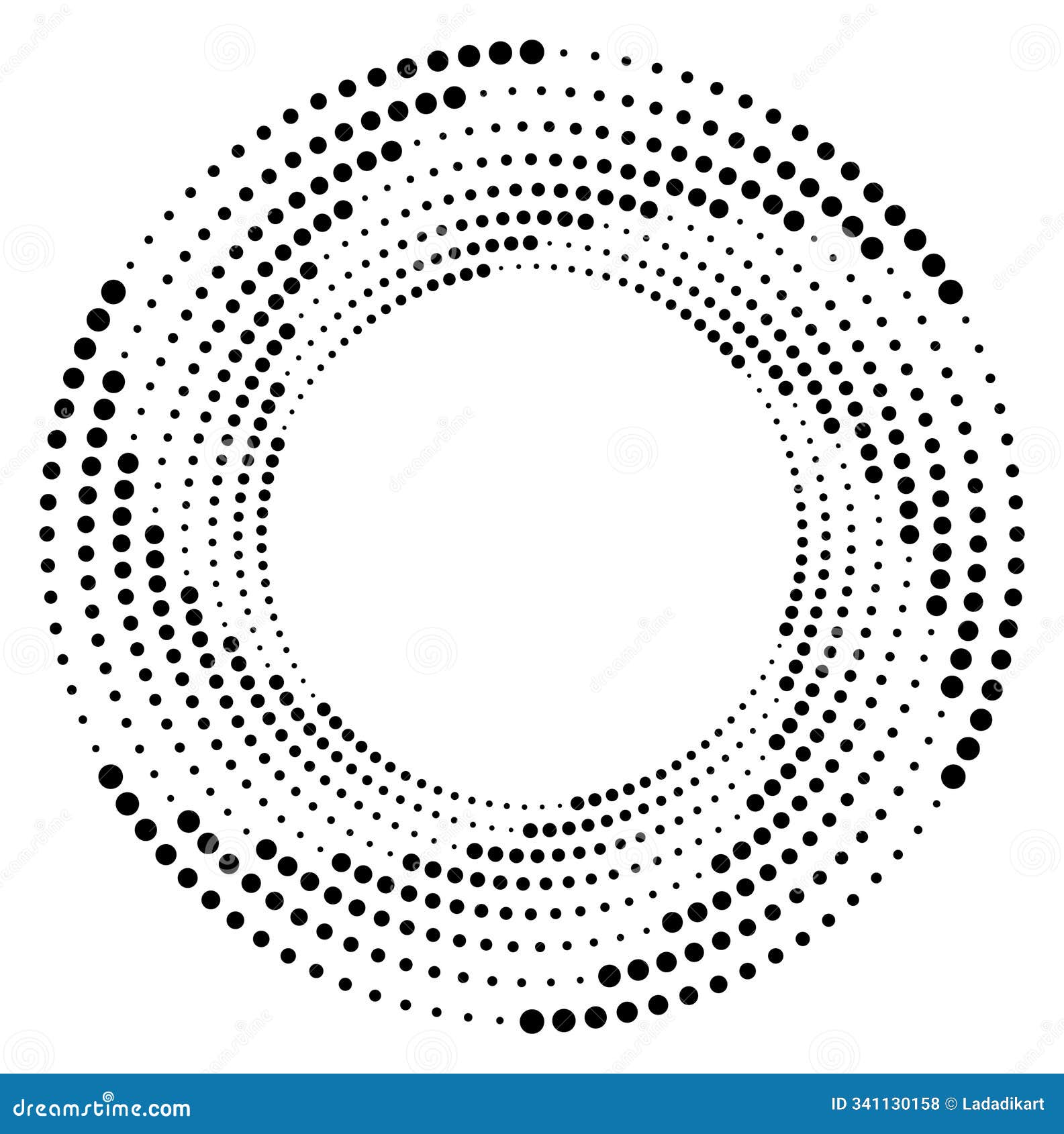 Round Dot Frame. Dynamic Gradient Motion Effect Stock Illustration ...