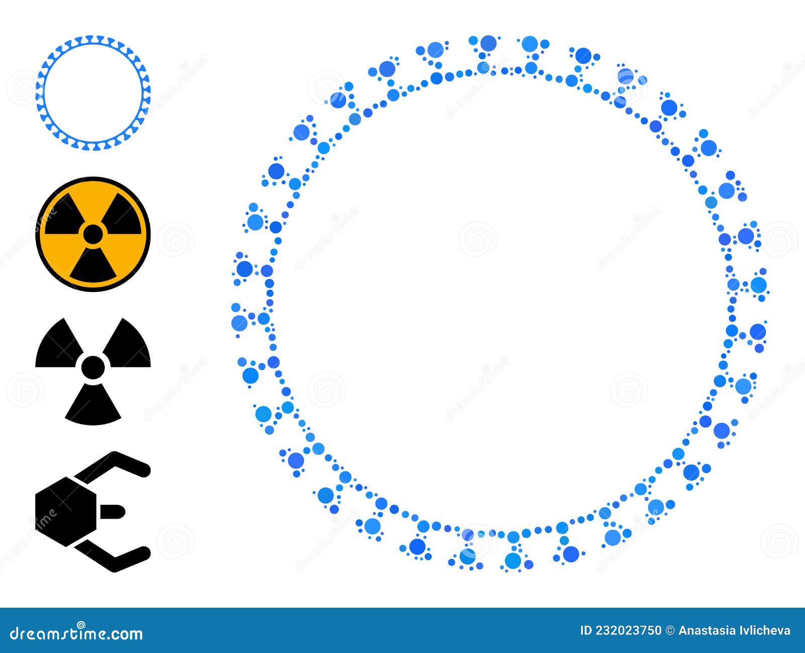 Dotted Virus Shell Composition of Round Dots and Similar Icons Stock ...