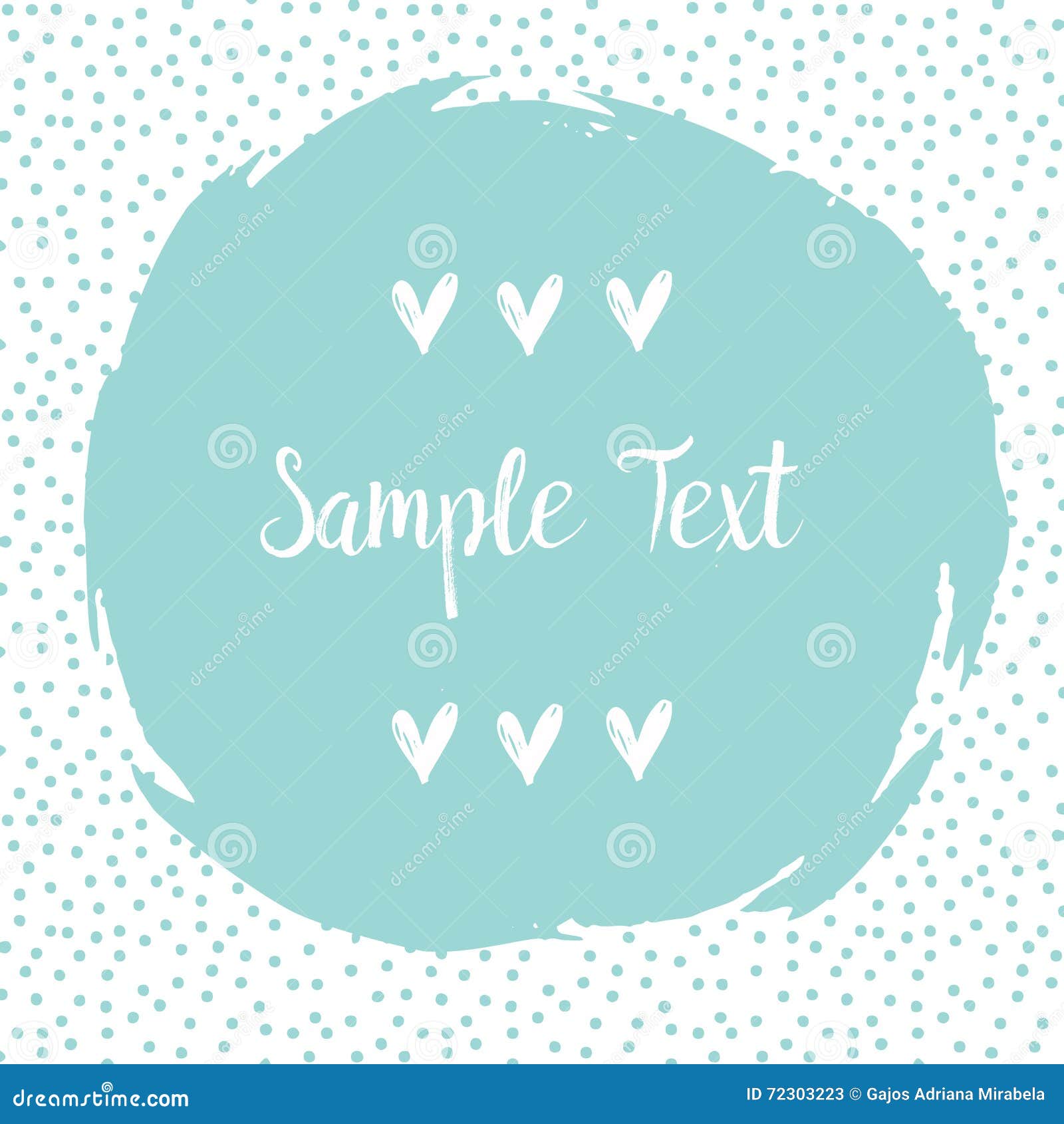 Round Dots Frame with a Big Blue Dot with Space for Your Text. Frame ...
