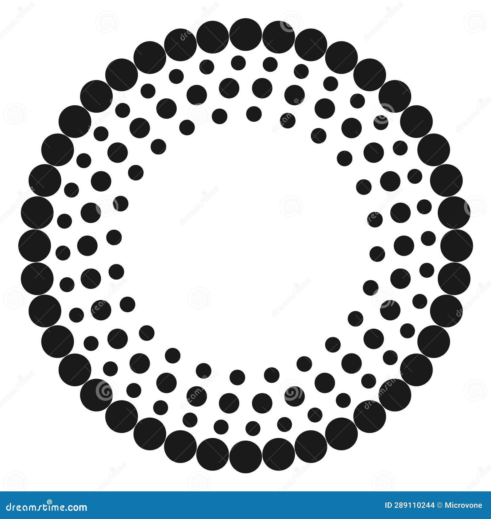 Round Dotted Circle Set, Dotted Line Circle Frame, Circle Shapes With ...