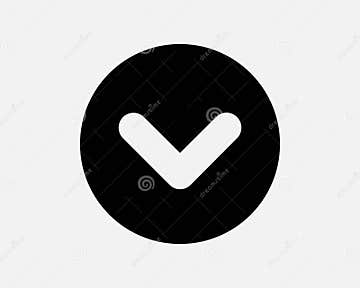 Round Down Arrow Icon Download Pointer Point Position Navigation ...