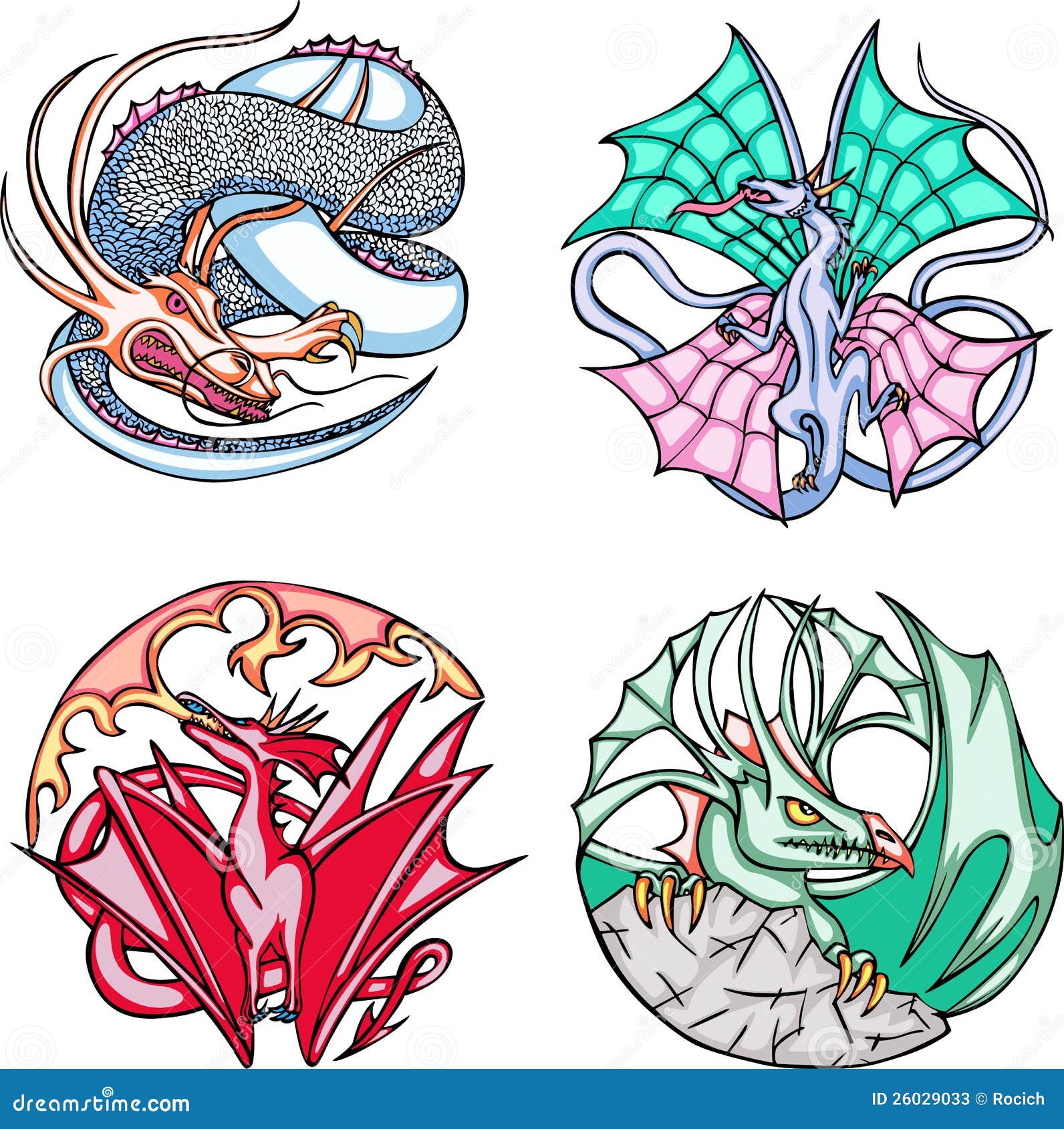 Round Dragon Footprint Frame. Hand Drawn Circle Dinosaur Paw Print ...