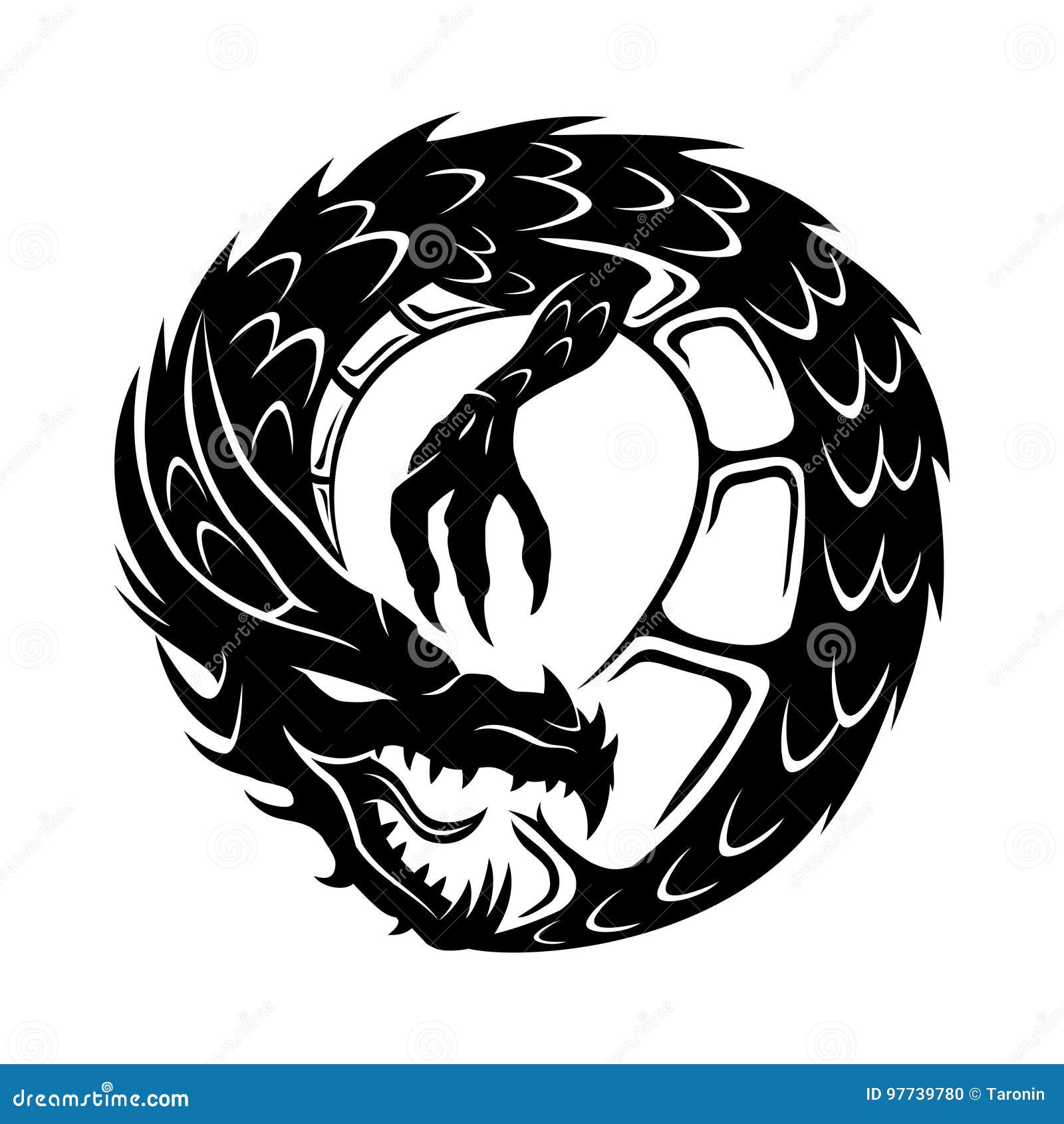 Red Dragon Sign Vector Illustration | CartoonDealer.com #75660268