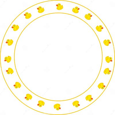 Round Ducky Design Border stock vector. Illustration of duckies - 10780107