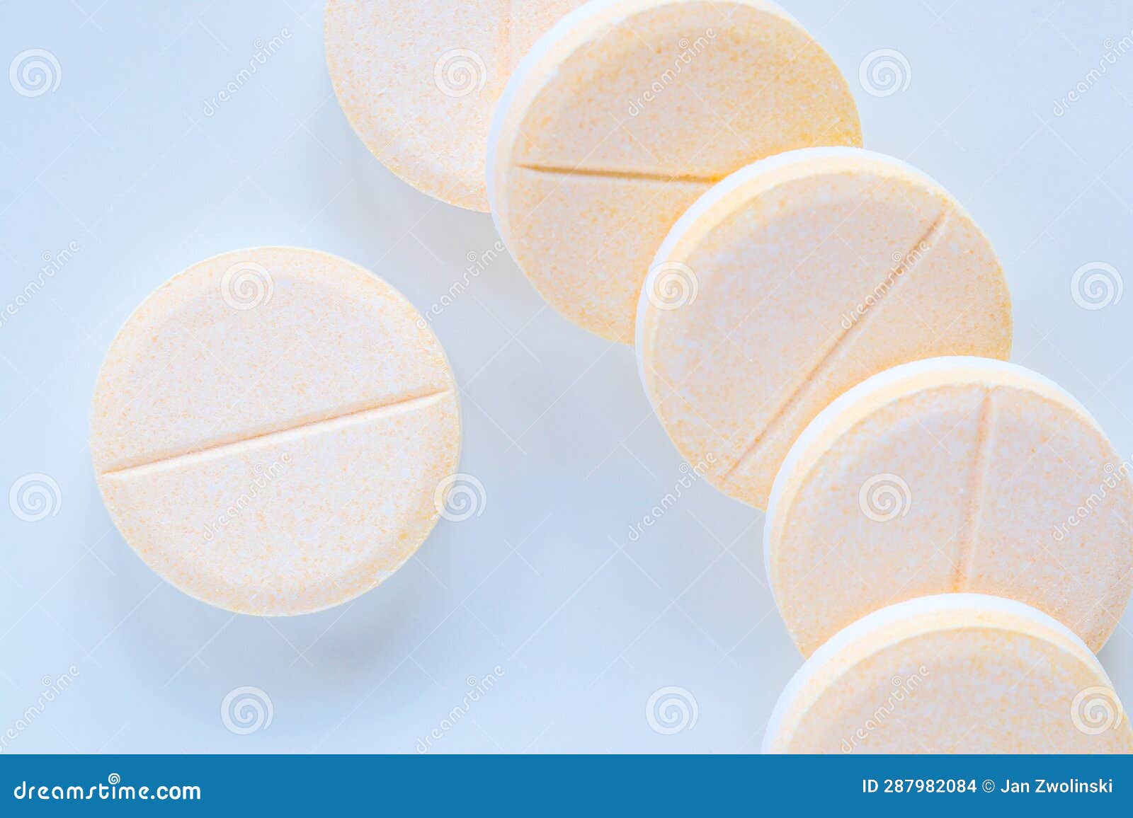 Round Effervescent Multivitamin Tablets Stock Photo - Image of energy ...