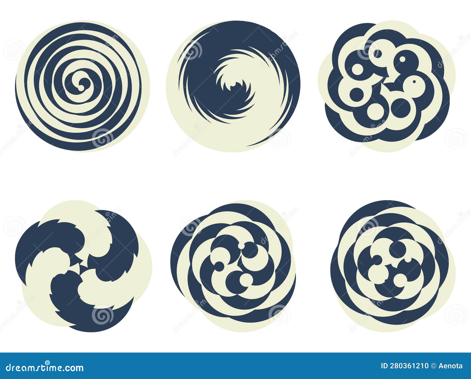 Round Elements for Design Project - Vector Set Stock Vector ...