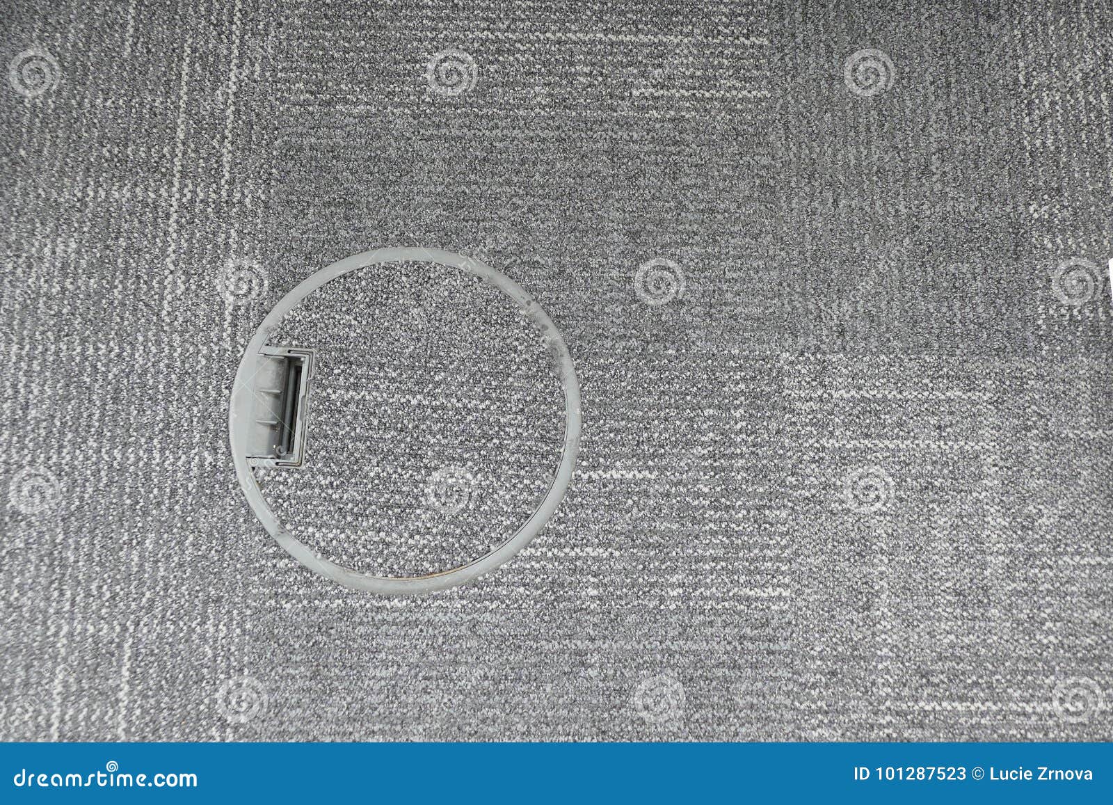 Round Elextrical Floorbox in the Carpet Stock Image - Image of coarse ...