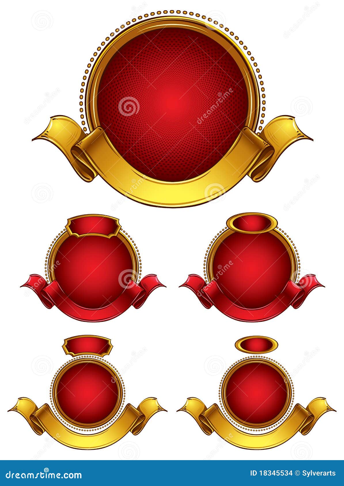 Round emblems set. stock illustration. Illustration of brand - 18345534