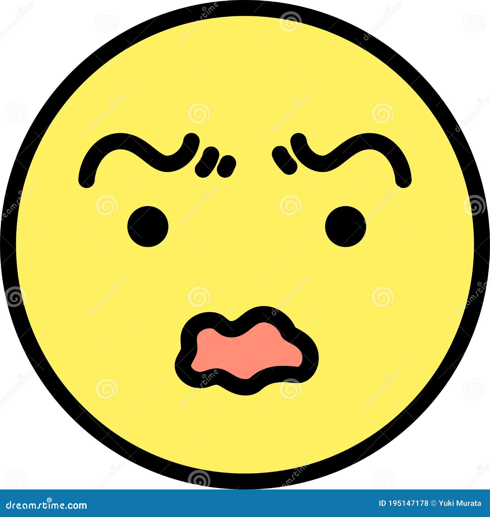 Round emoticon icon stock vector. Illustration of graphic - 195147178