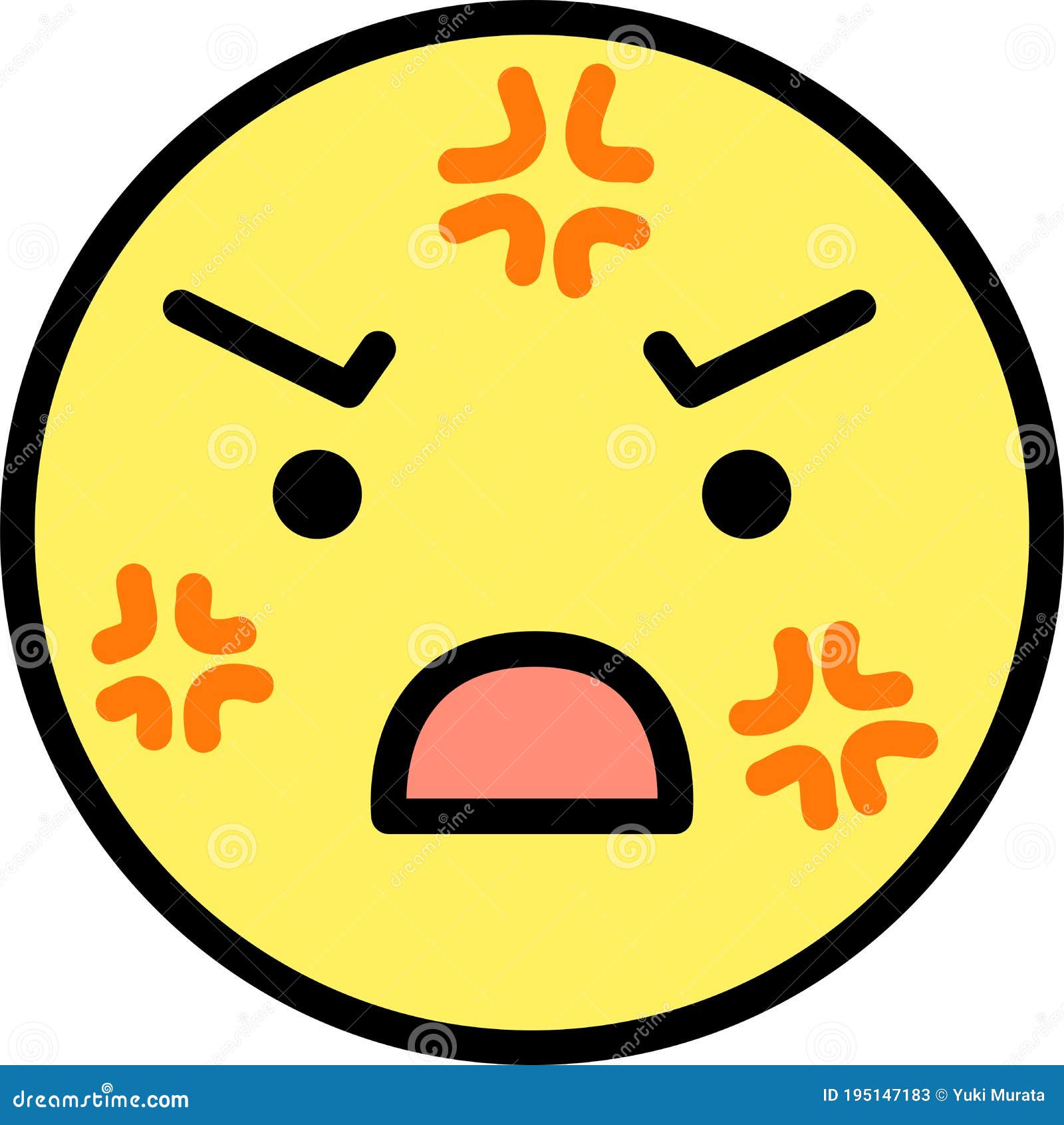 Round emoticon icon stock vector. Illustration of love - 195147183