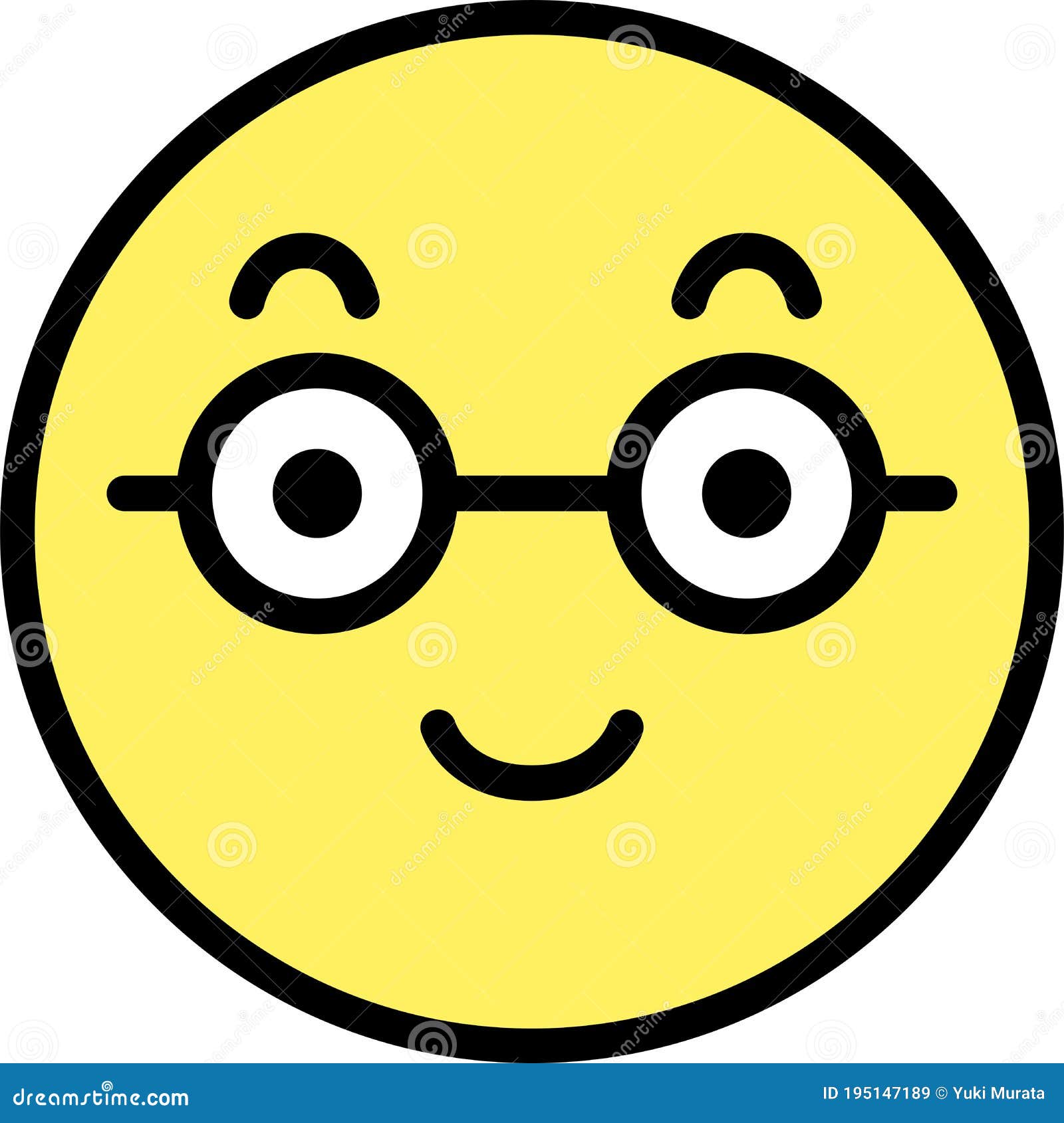 Round emoticon icon stock vector. Illustration of simple - 195147189