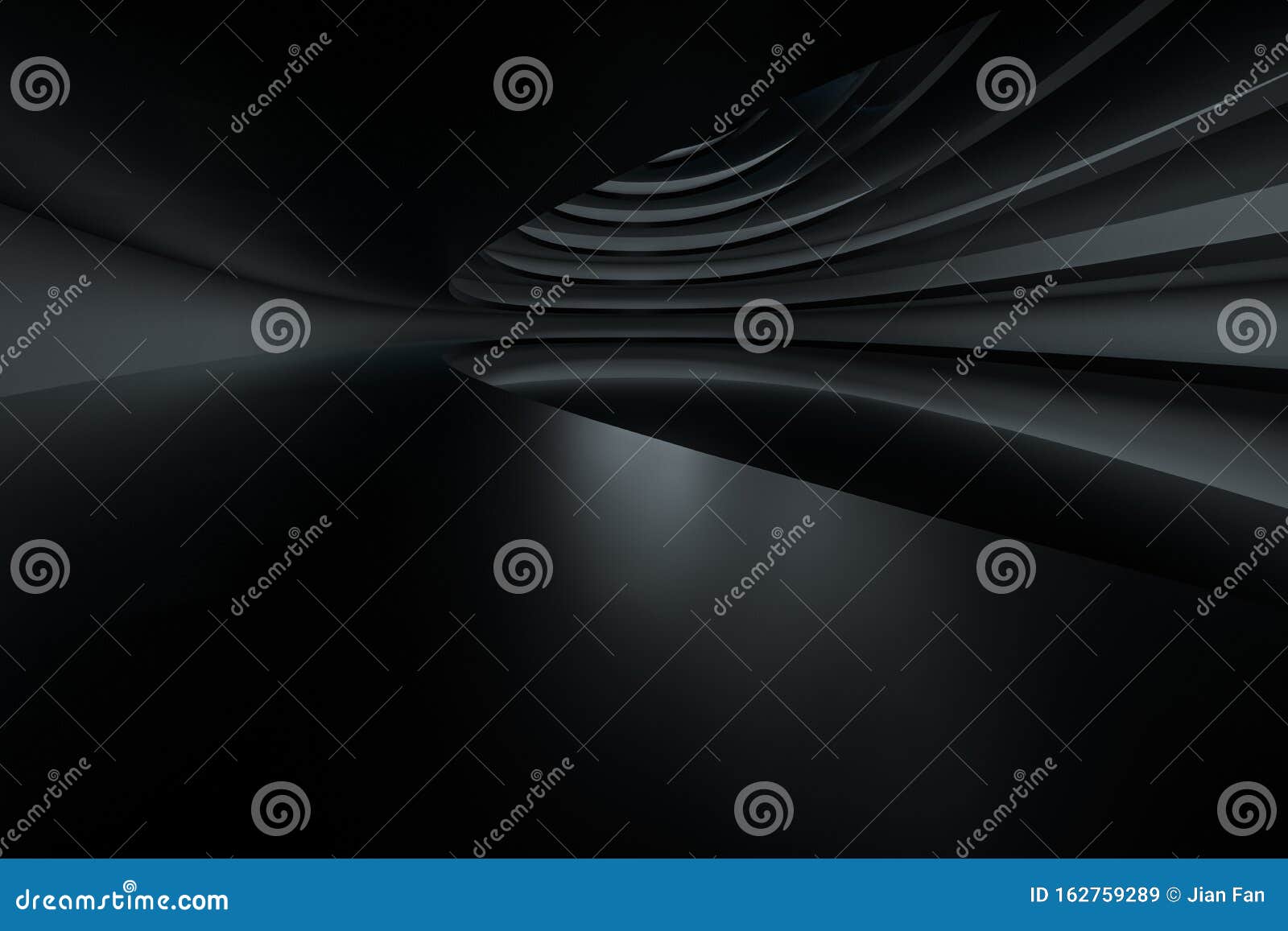 Round Empty Building with Wide Ground, 3d Rendering Stock Illustration ...