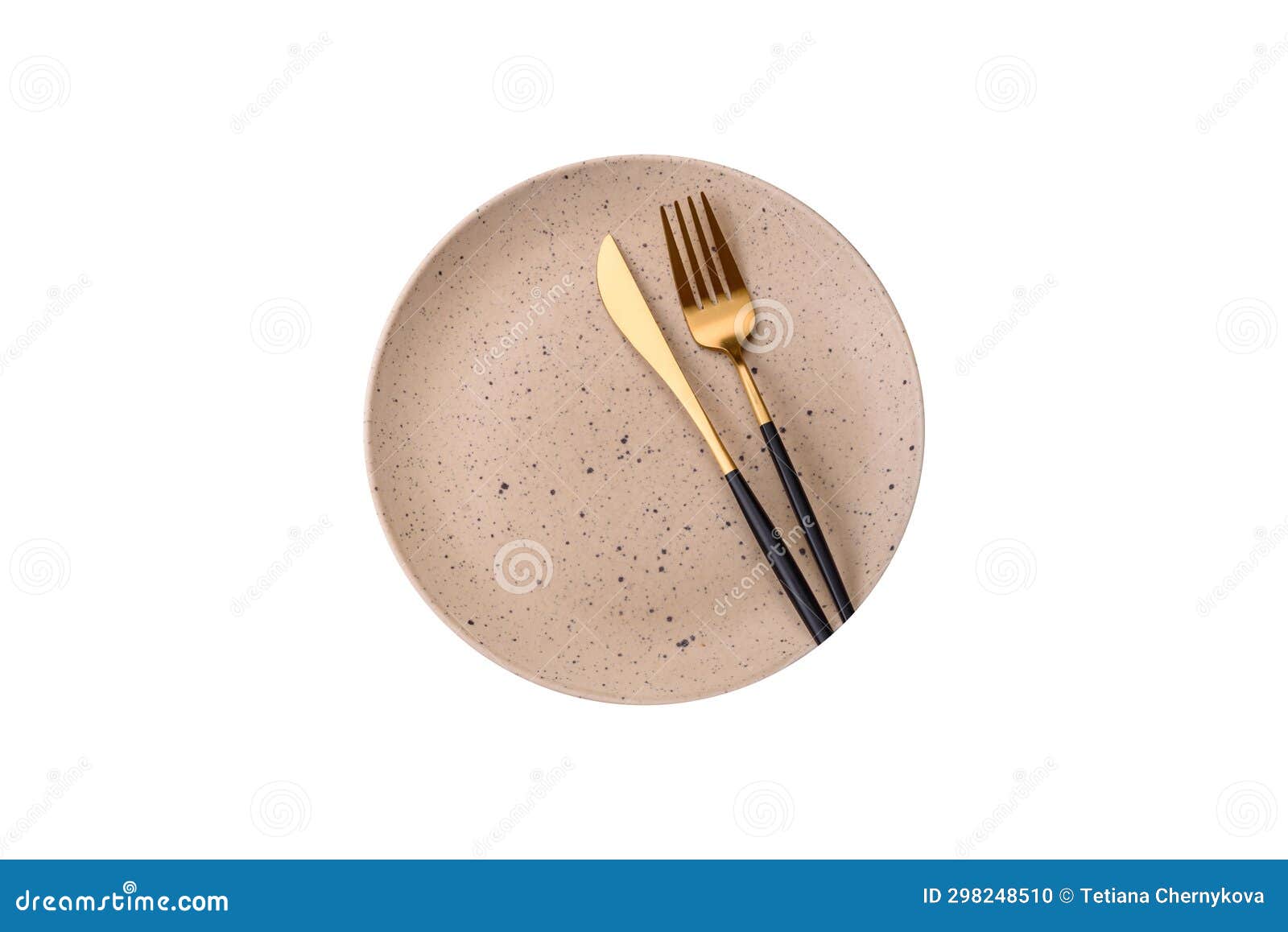 Round Empty Colored Ceramic Plate on Concrete Texture Background Stock ...