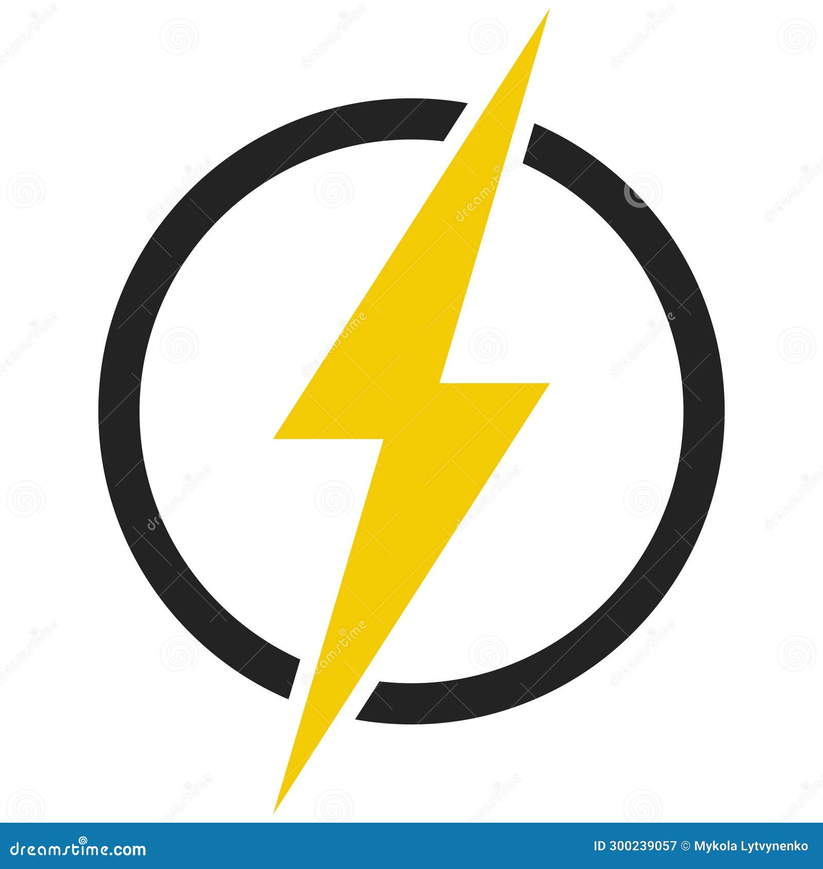 Round Energy Icon, Lightning Ring, Spark Lightning Discharge Energy ...