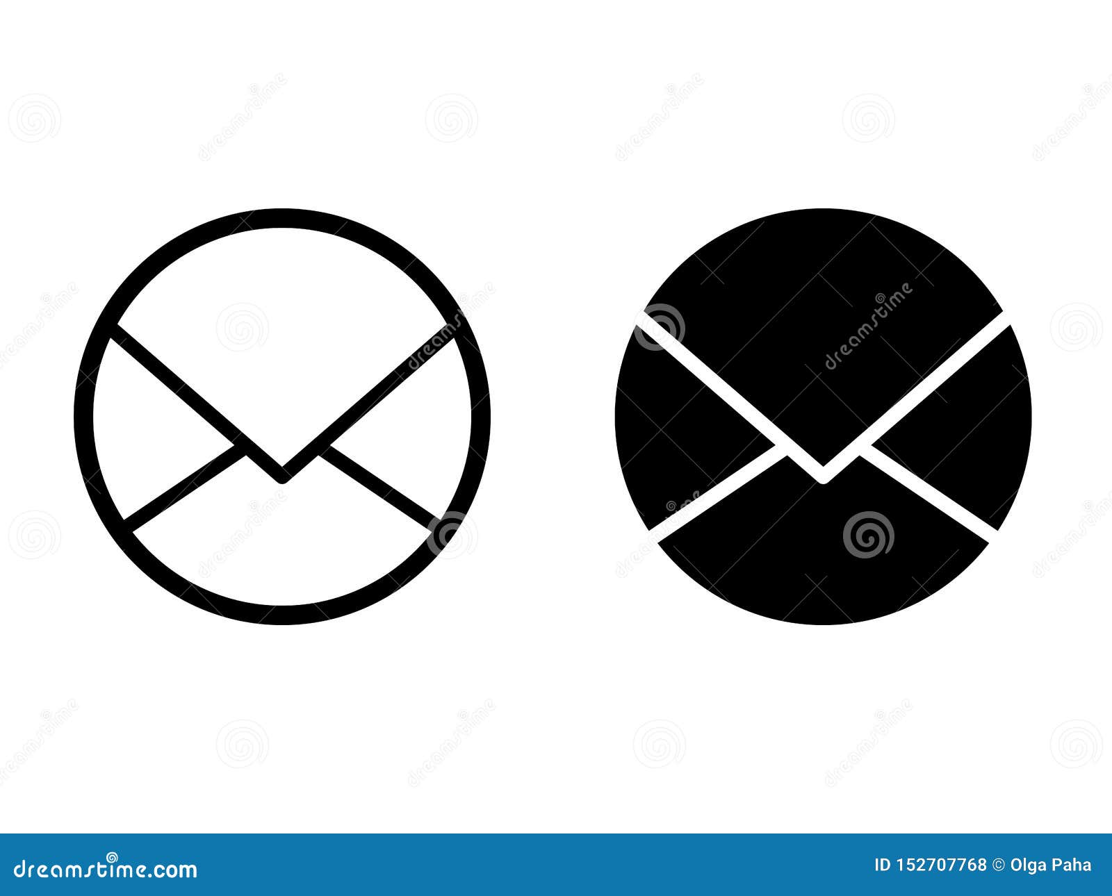 Round envelope stock vector. Illustration of internet - 152707768