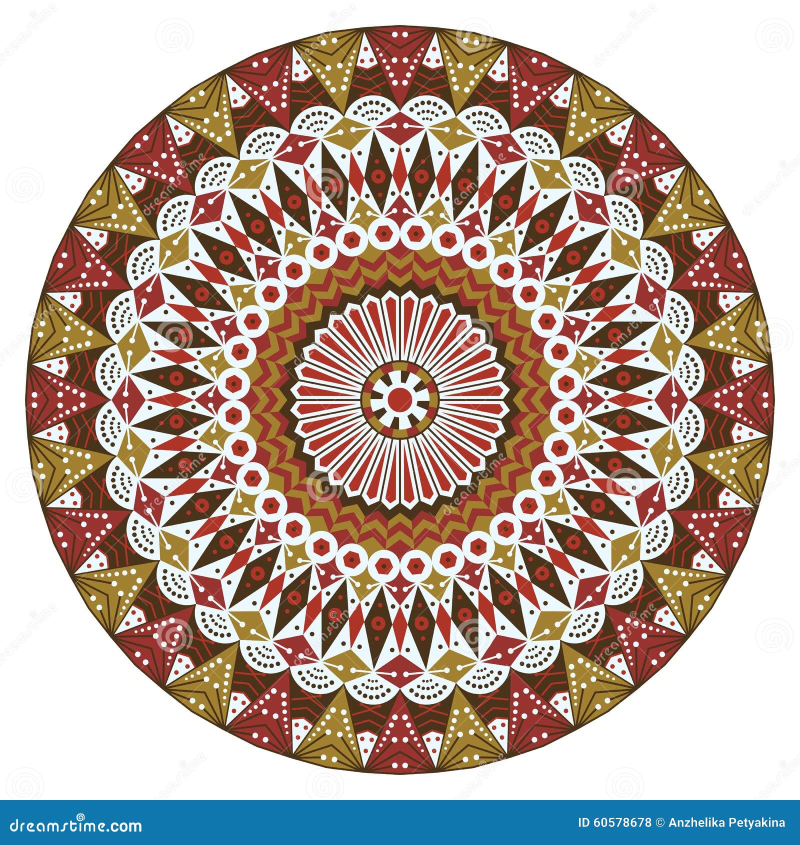 Round ethnic pattern stock vector. Illustration of gothic - 60578678