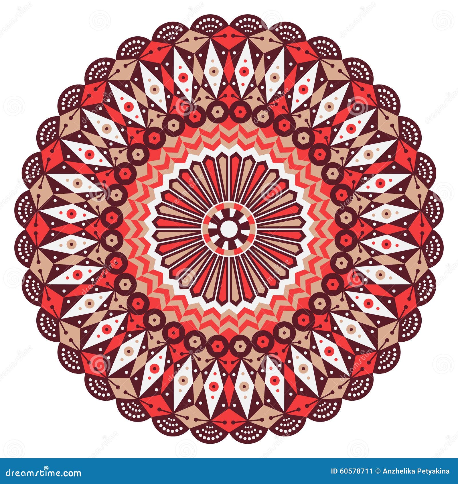 Round ethnic pattern stock vector. Illustration of carpet - 60578711