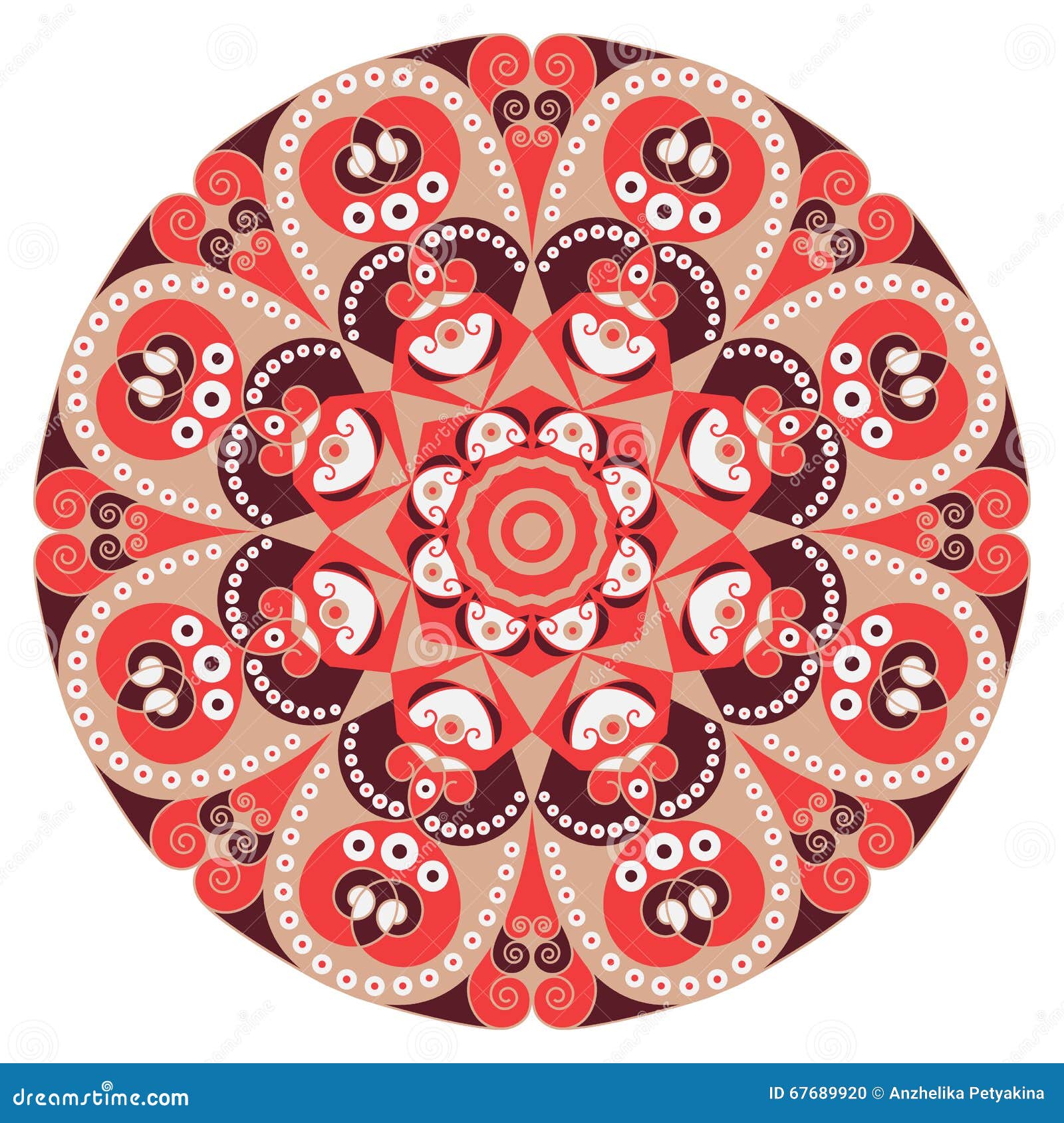 Round ethnic pattern stock vector. Illustration of moorish - 67689920