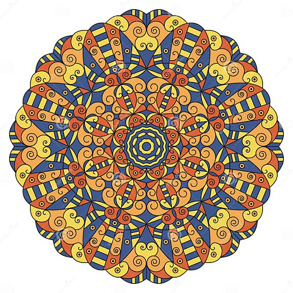 Round ethnic pattern stock vector. Illustration of gothic - 69559976