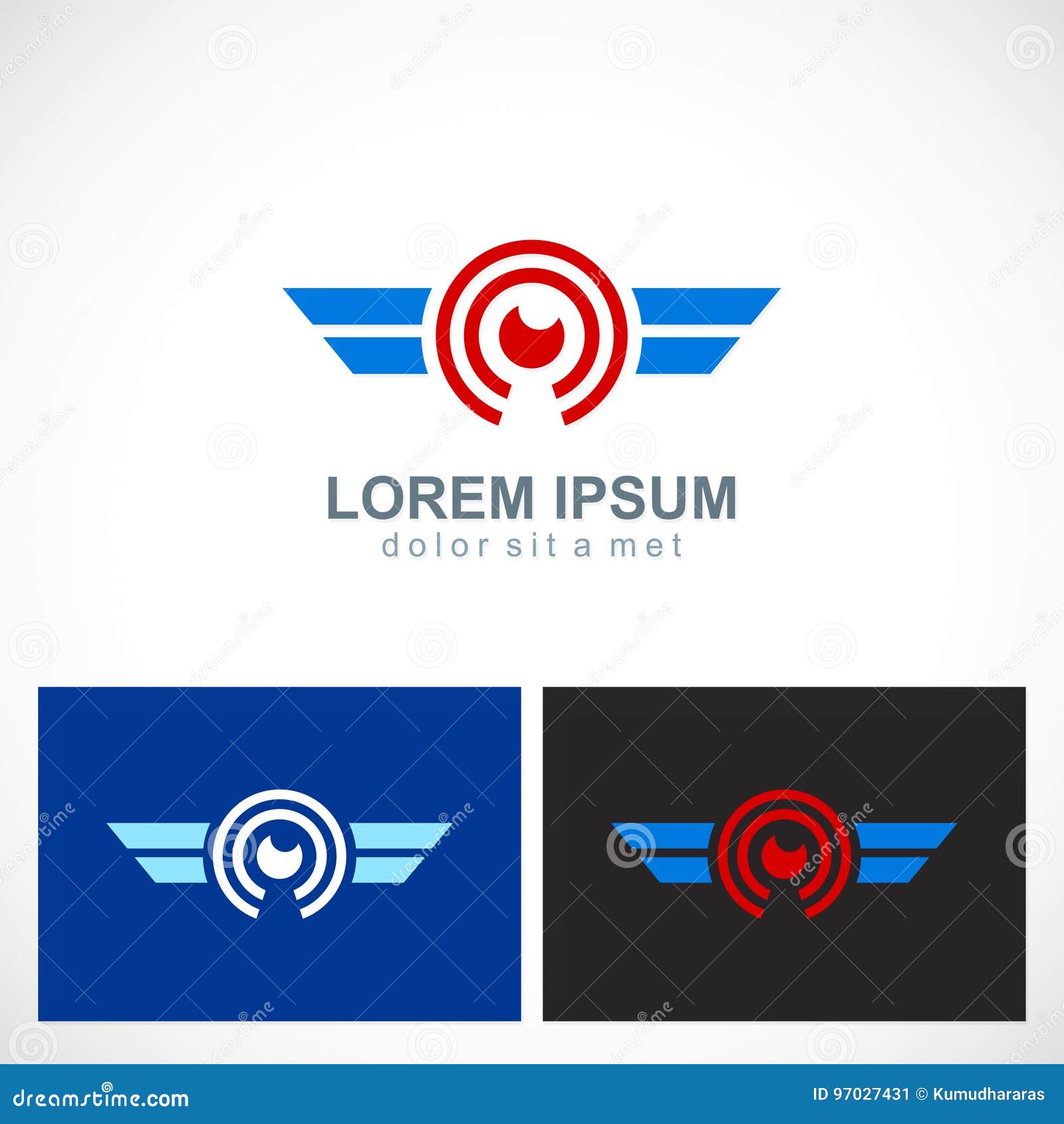 Round Eye Wing Technology Logo Stock Vector - Illustration of shape ...