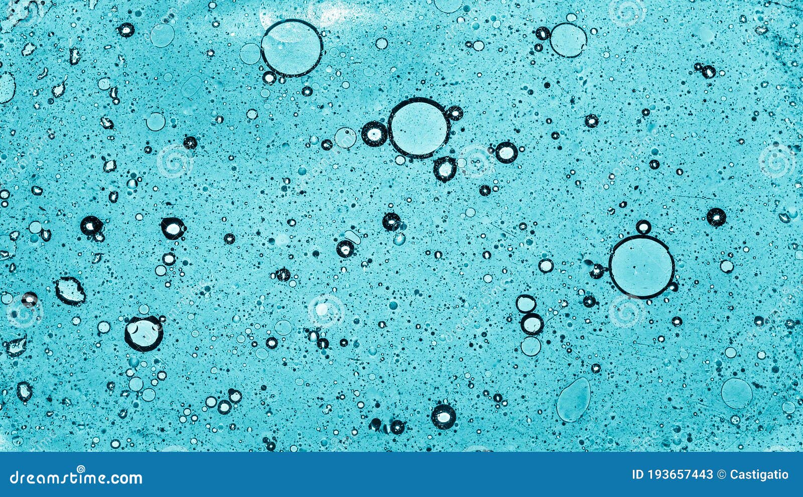 Round Fat Bubbles Float on the Water Surface Stock Image - Image of ...