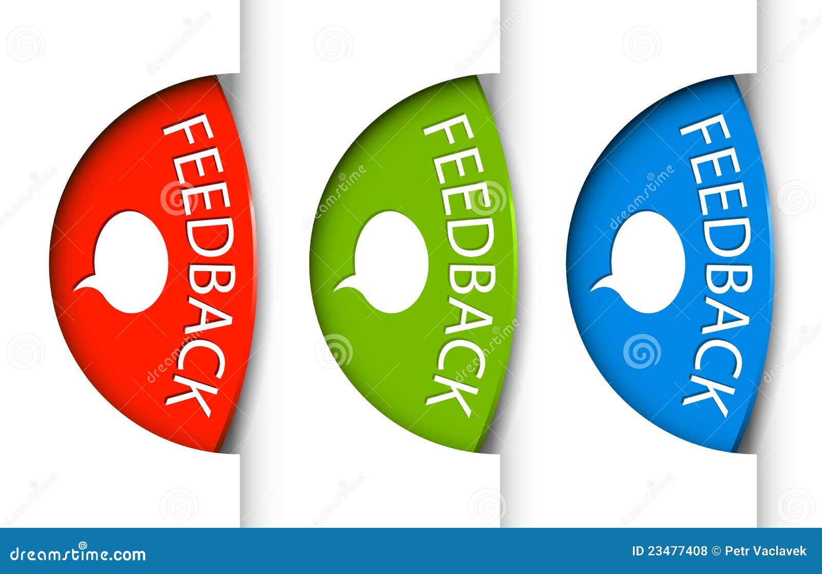 Round Feedback Tabs on the Edge of the (web) Page Stock Vector ...